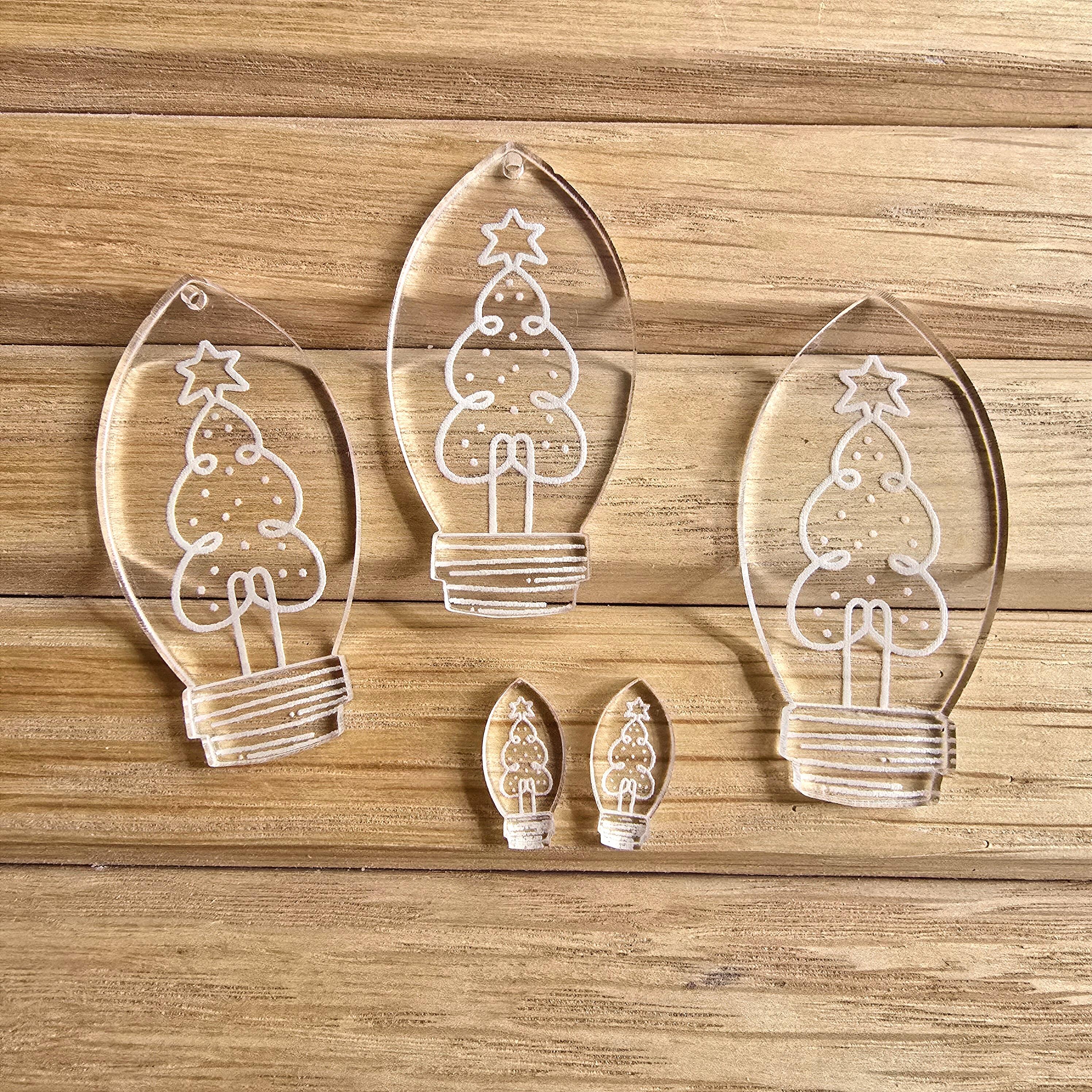 Christmas Tree Light bulb Earring Mould