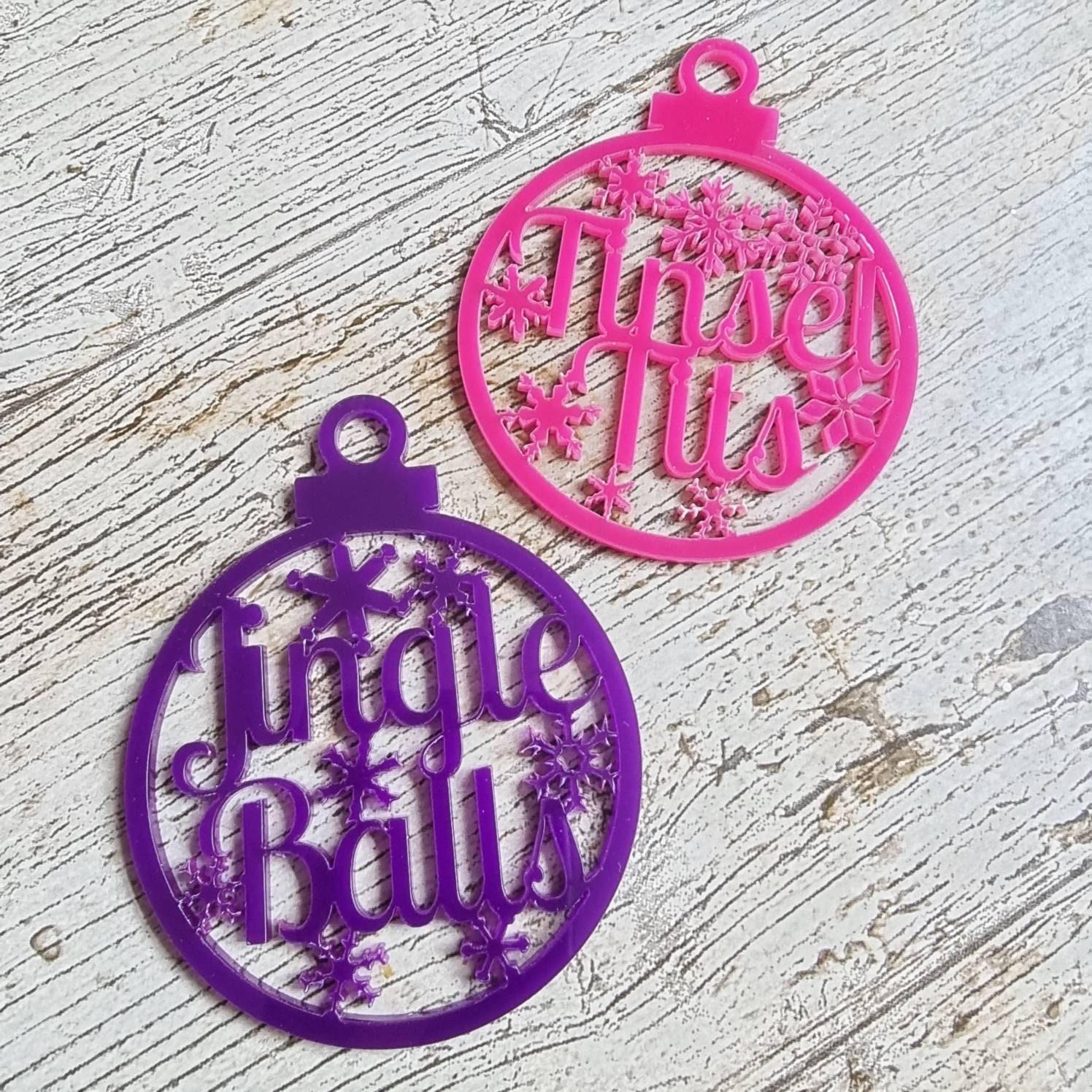 Rude offensive Christmas bauble moulds. Assorted