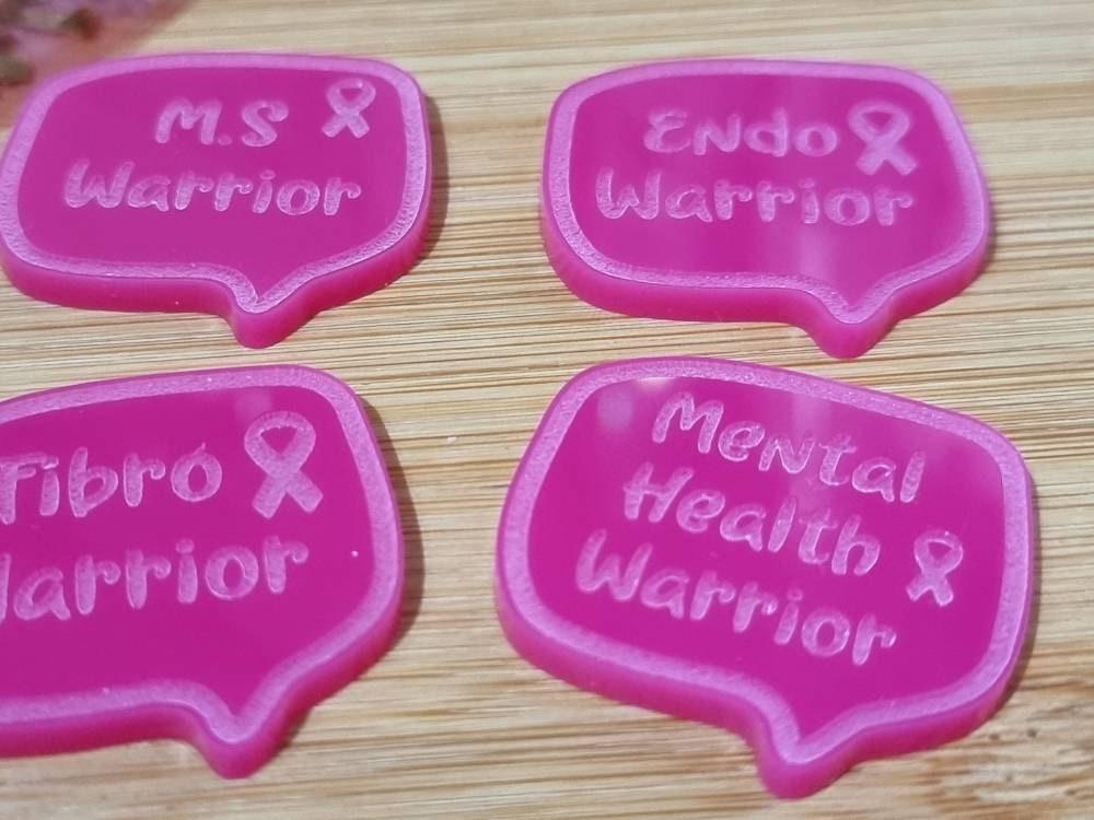 Disability warrior assorted phrases speech bubble mould