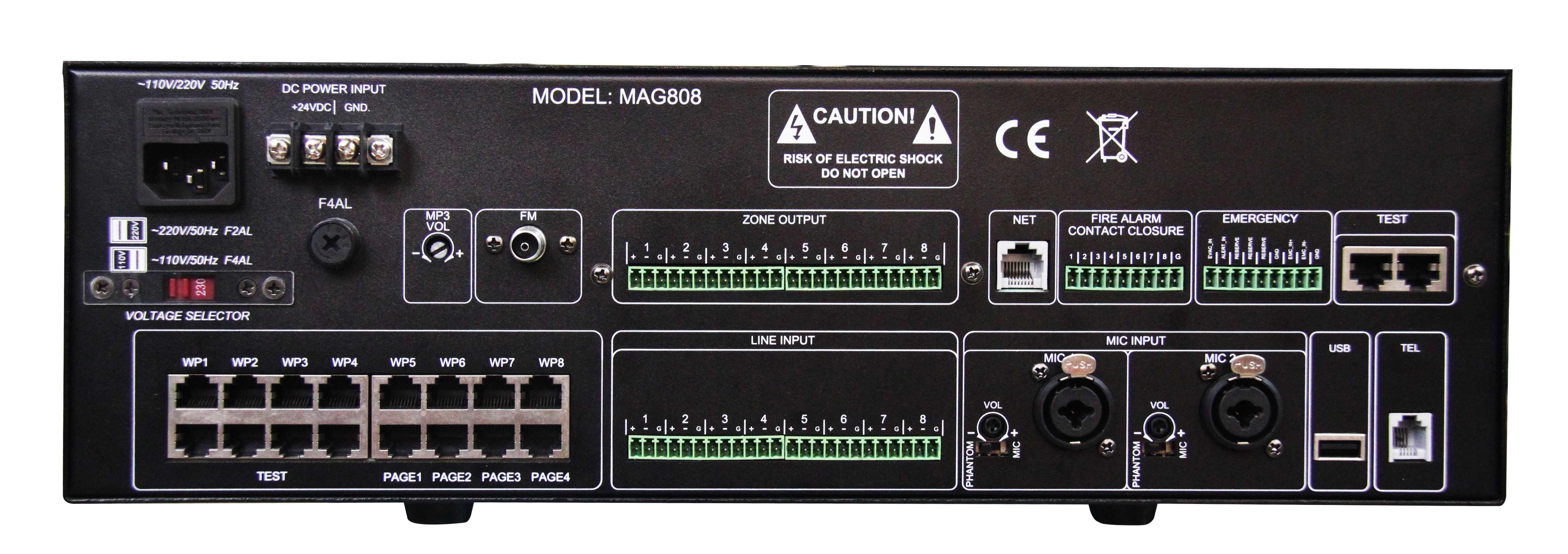 MAG808 8X8 audio matrix