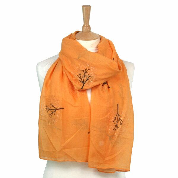 Tree of Life Scarf - Sunset Orange