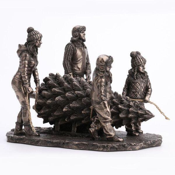 Genesis Fine Arts - Collecting The Christmas Tree Bronze