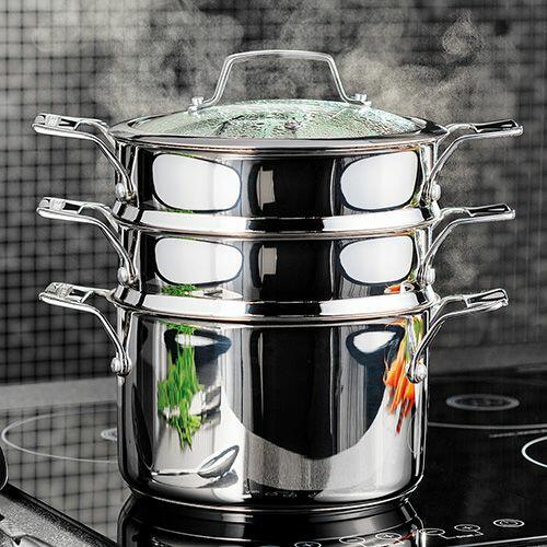 Stellar Premium 16cm 3 Tier Steamer Set