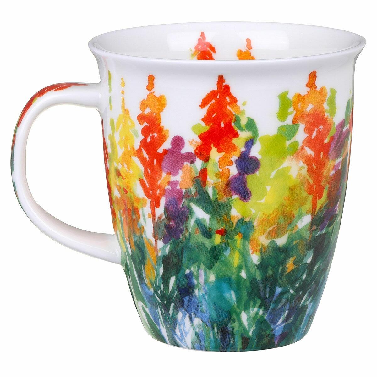 Dunoon Nevis Shape Mug - Bright Blooms Spire - Boxed