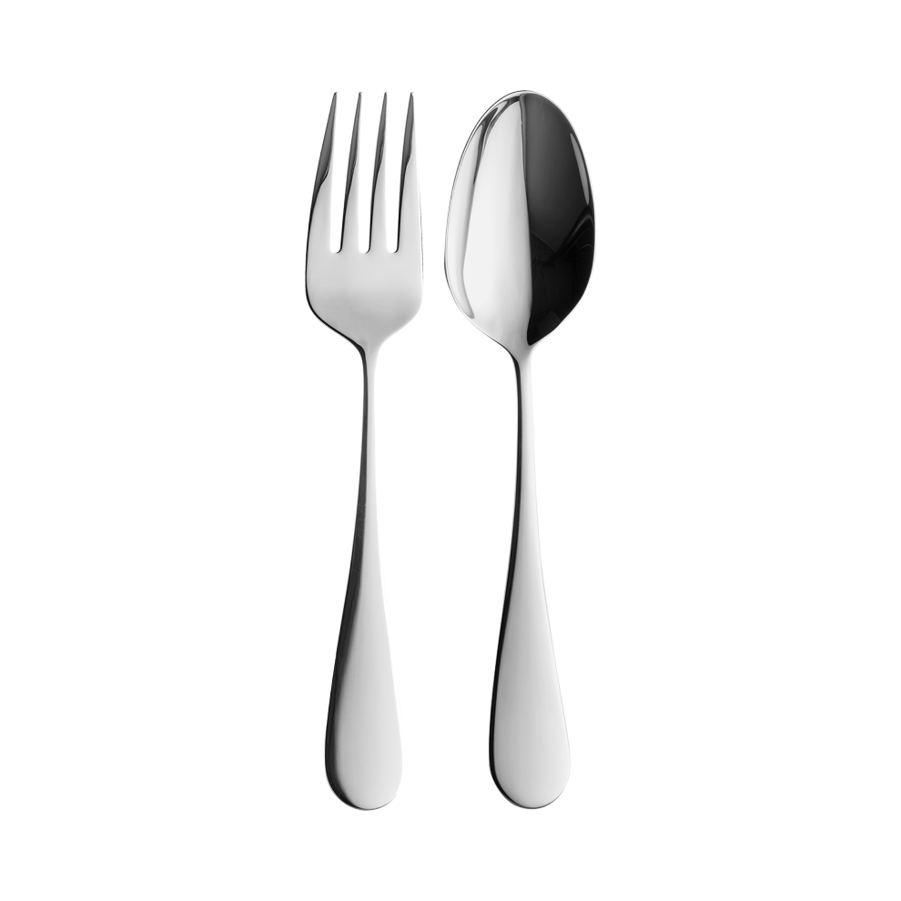Denby Serving Fork And Spoon Set Large Size