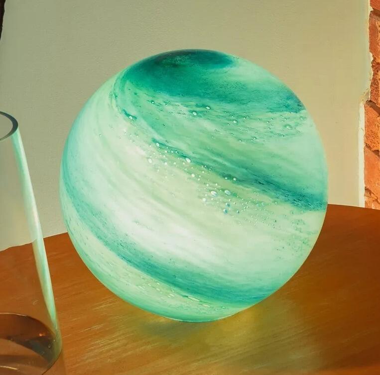 Glass Globe Paradise Water Table Lamp 28cm