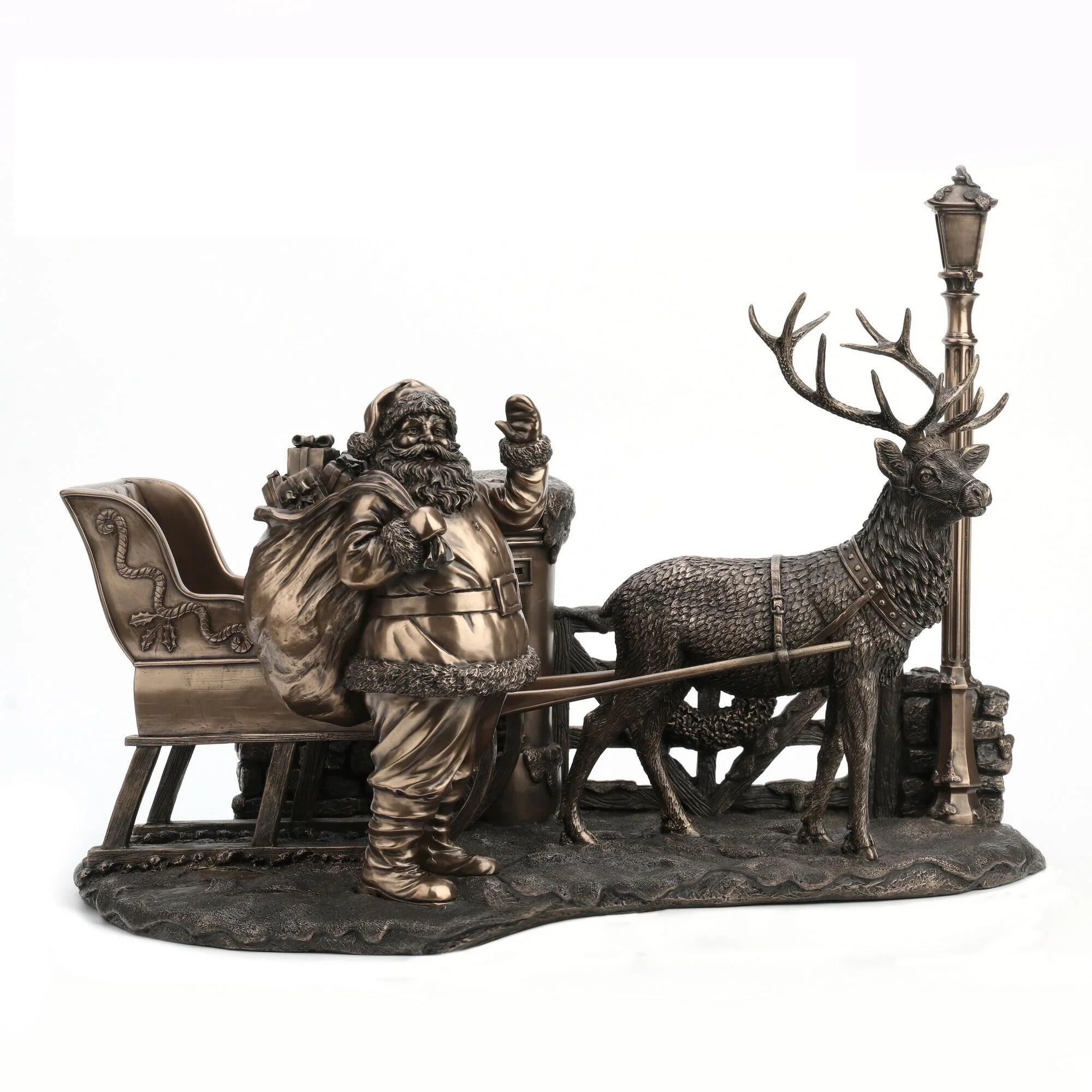 Genesis Fine Arts - Santa in the Countryside Bronze