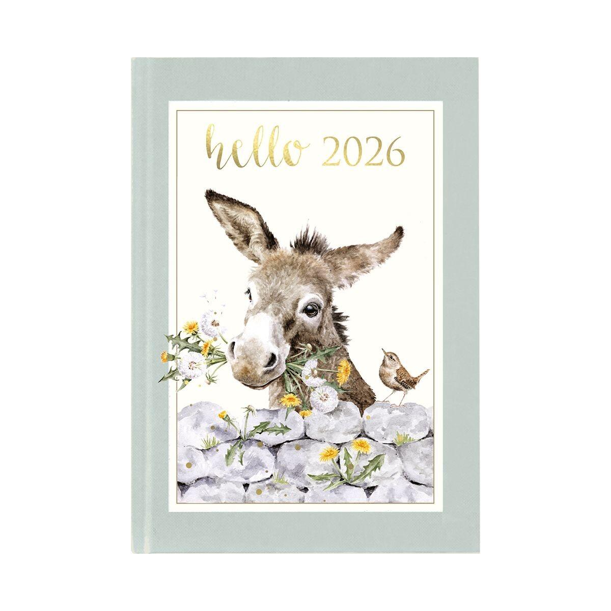 Wrendale 2026 Diary Planner - Donkey Cover