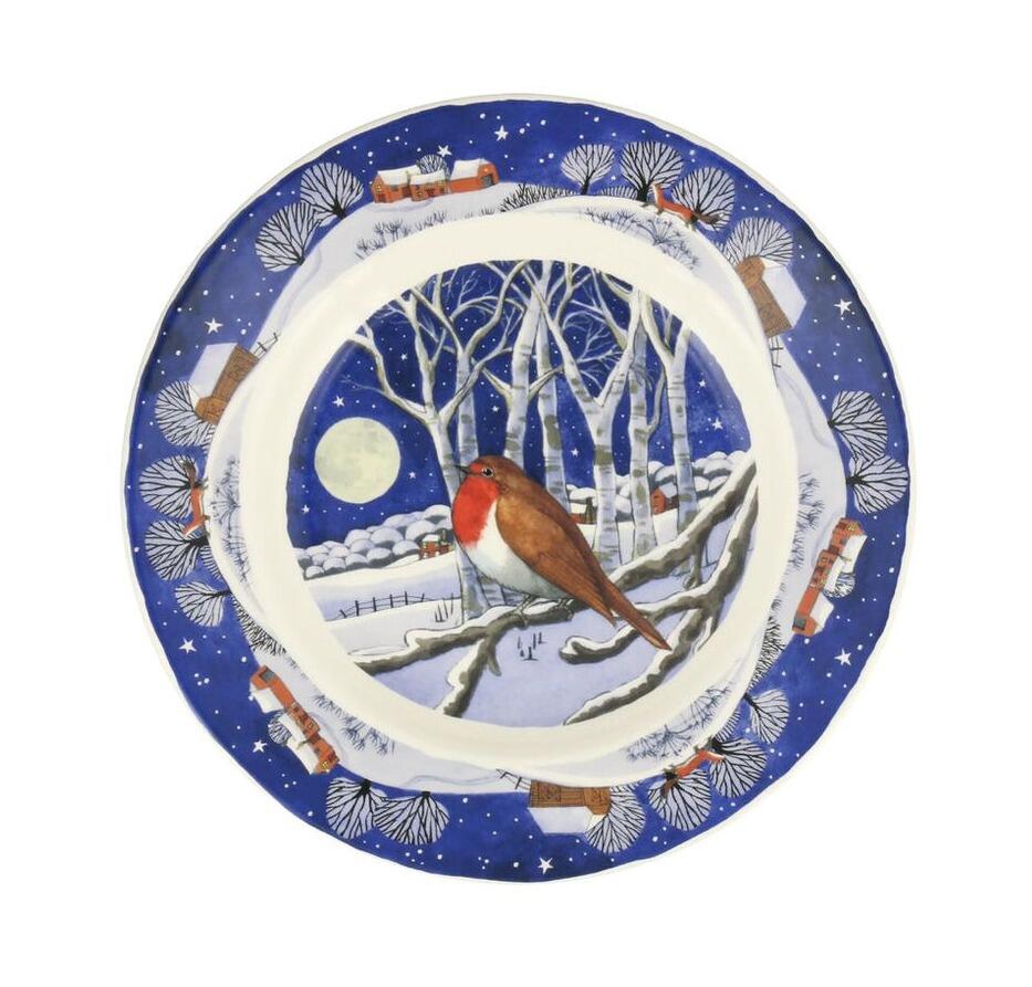 Emma Bridgewater Midnight Robin Medium Dinner Plate 8.5 Inch