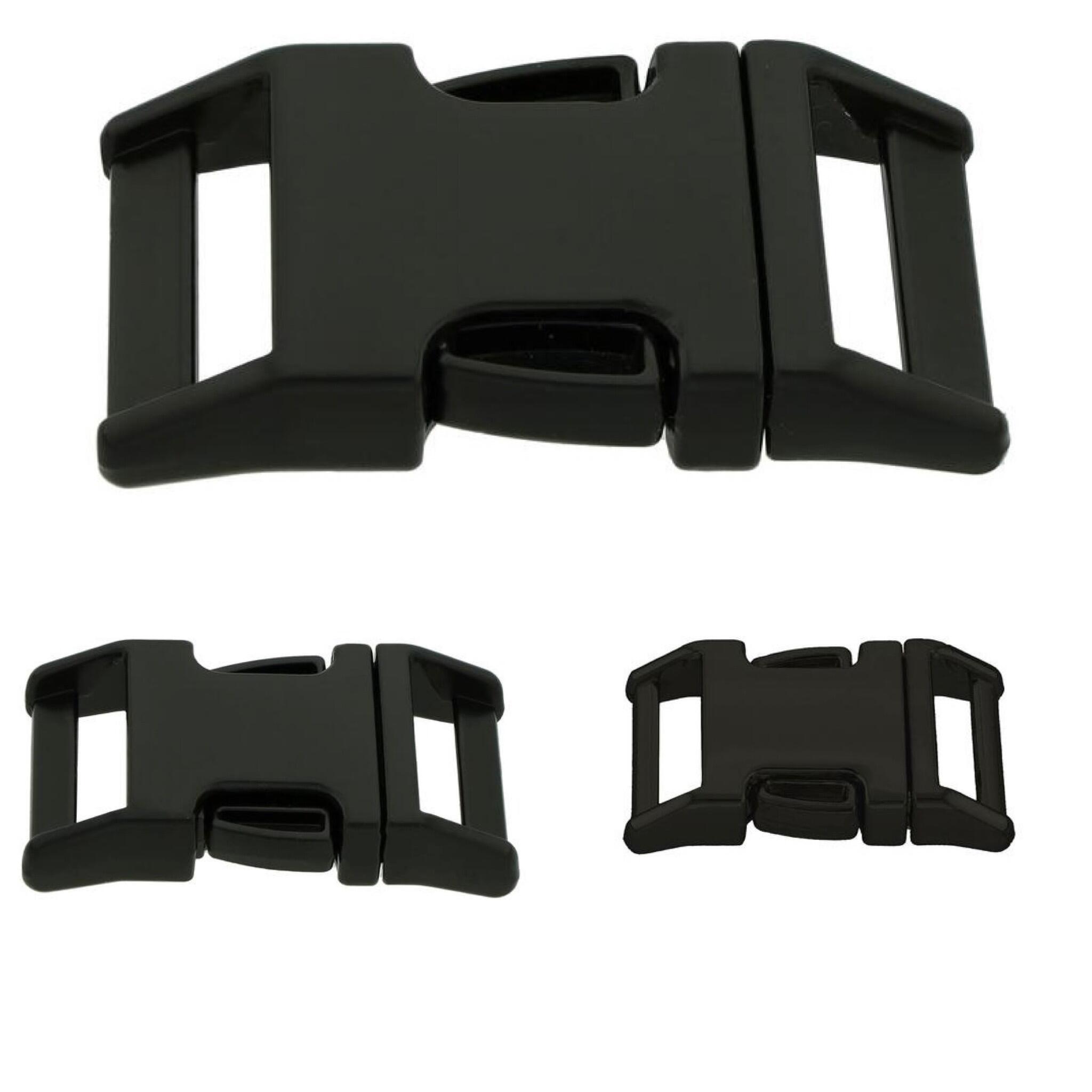 Metal Side Release Buckle Black - NEW STYLE