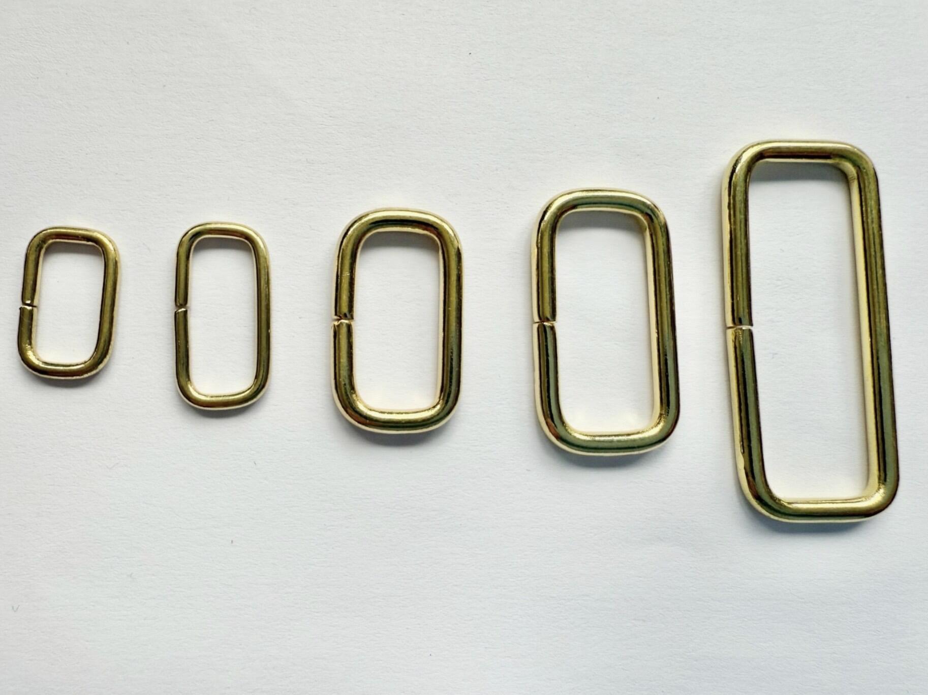 Loop Solid Brass Strap Keeper Unwelded