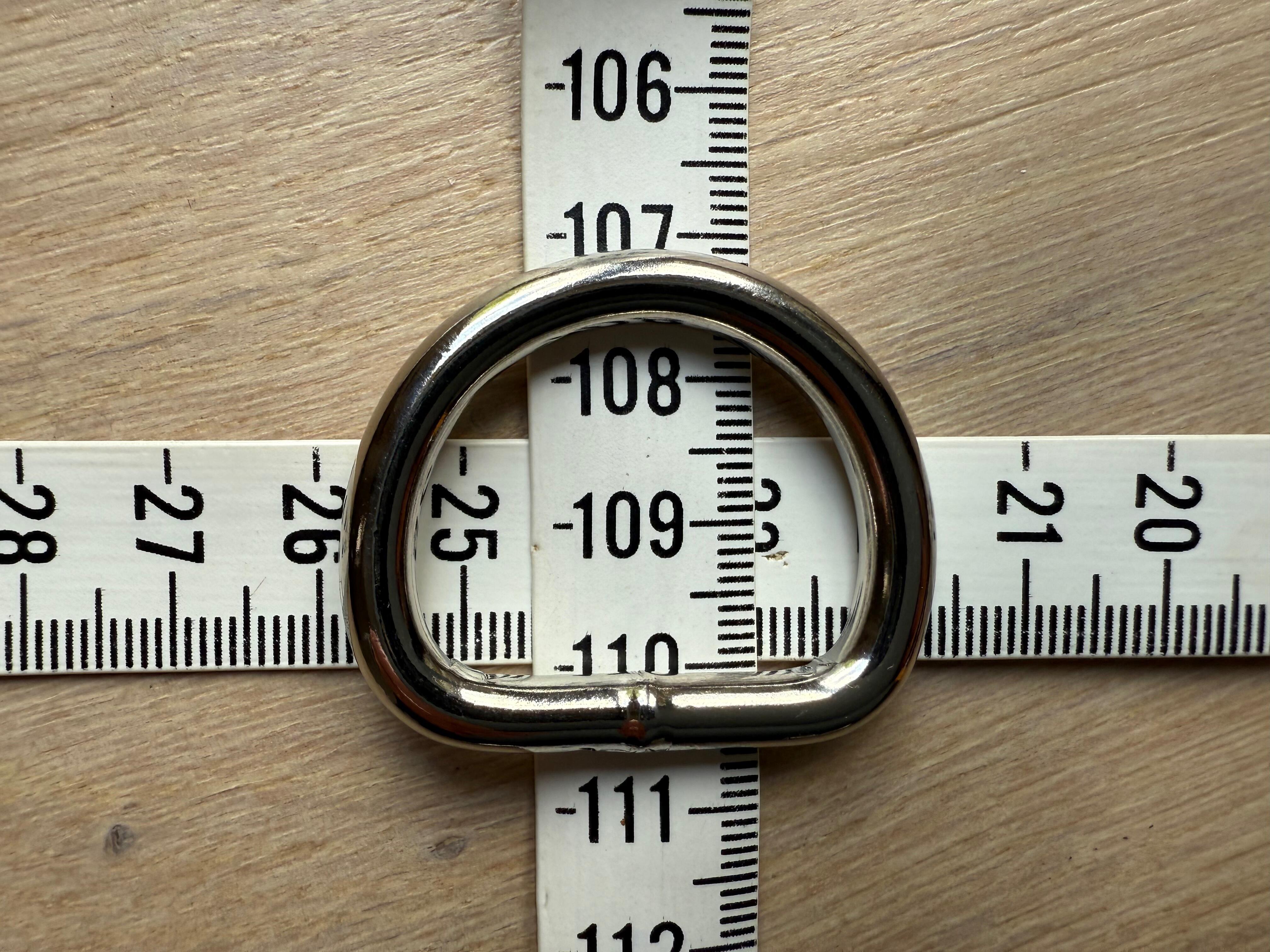 D Ring Nickel Plate Sizes 25mm to 50mm