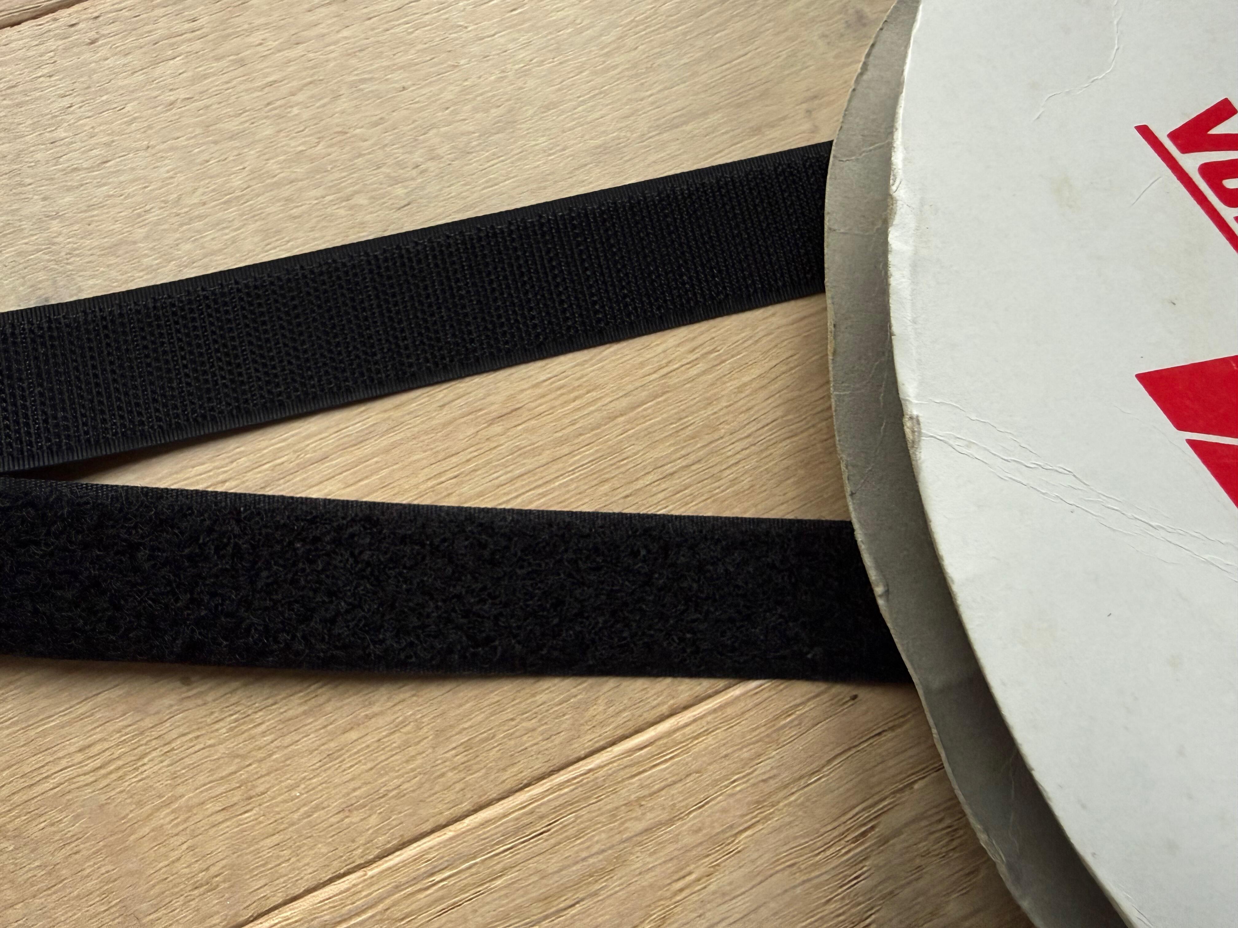 Hook and Loop Tape - Velcro® 25mm Wide Sew On Black 0.5m