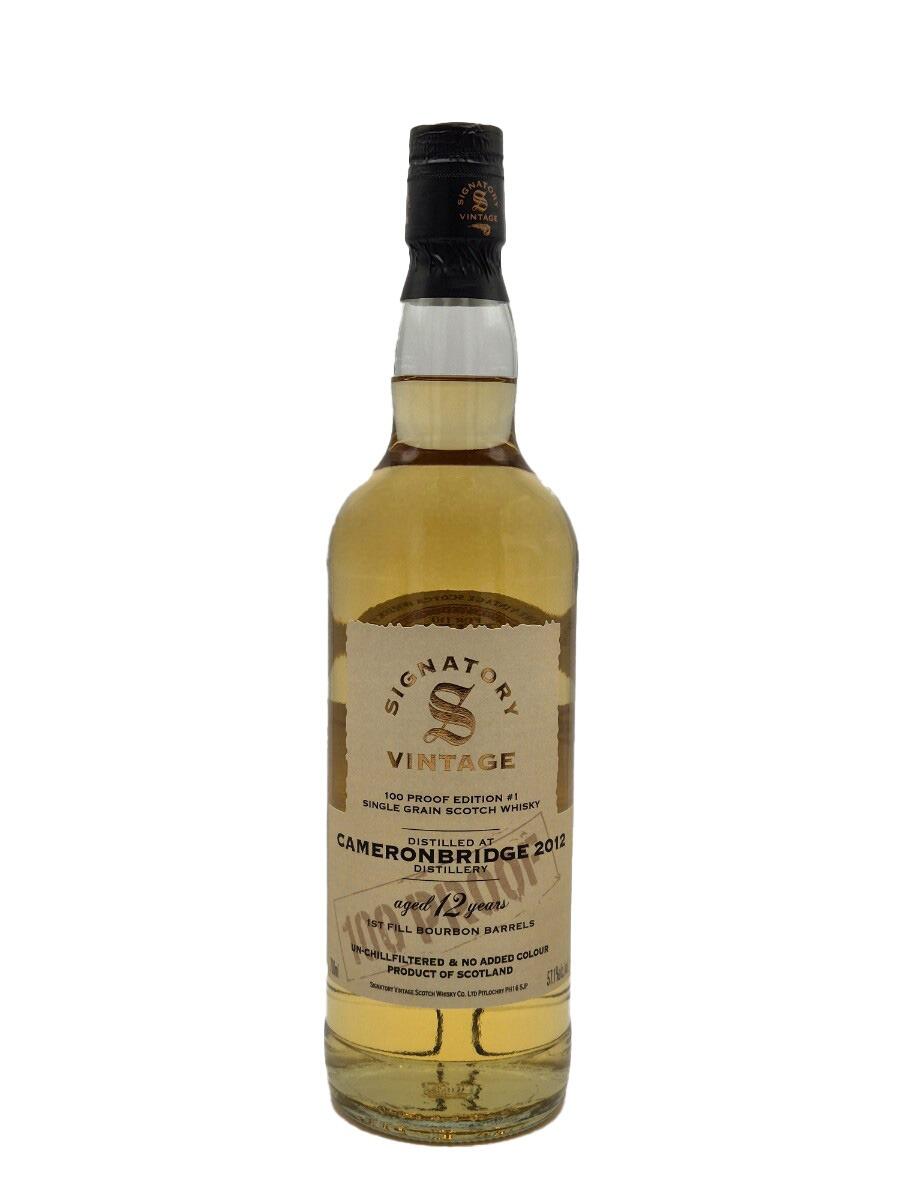 Cameronbridge 2012 12 Year Old 100 Proof Signatory Vintage Whisky