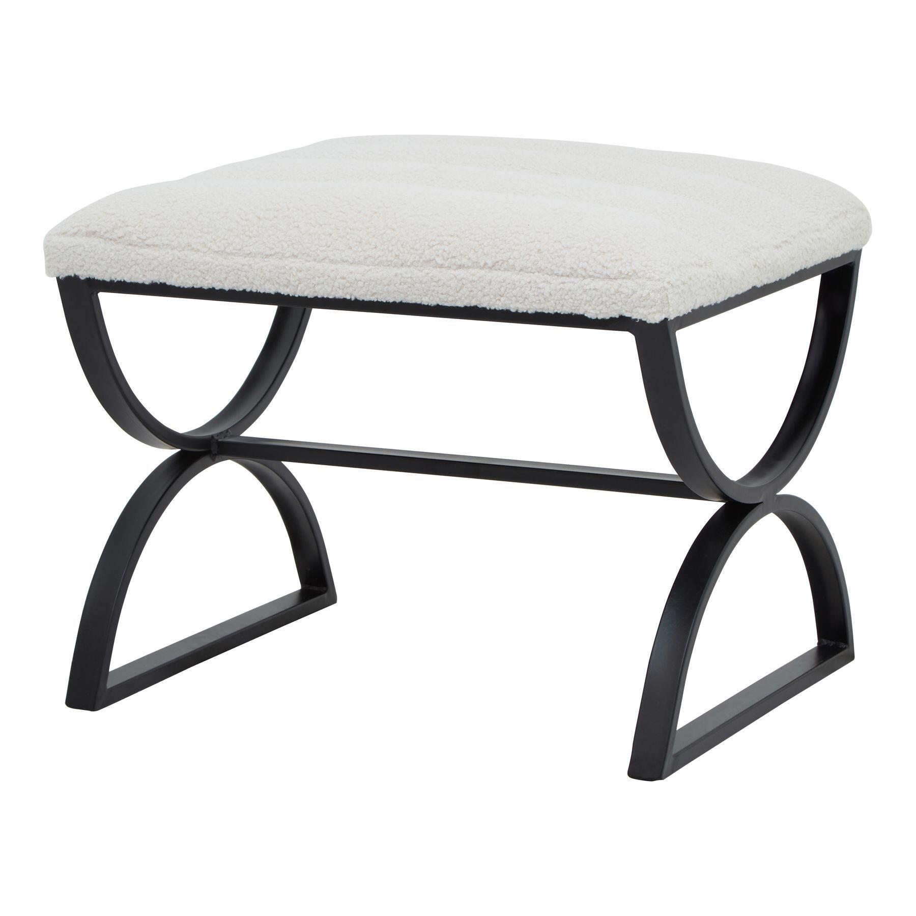 Boucle Wrought Iron Stool