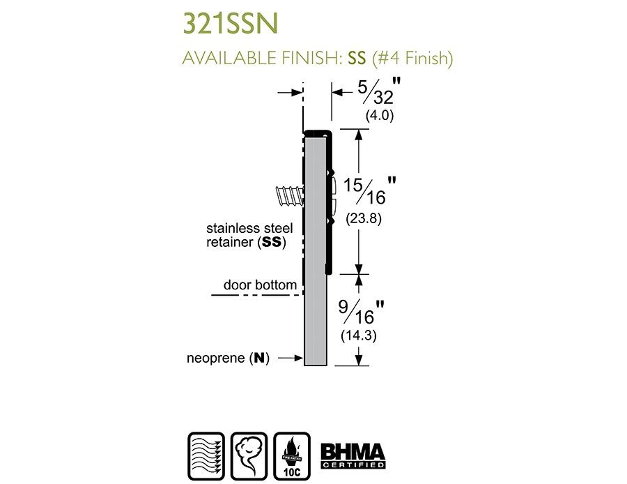 Pemko 315SSS, 3151SSN & 321SSN | Door Bottom Sweeps
