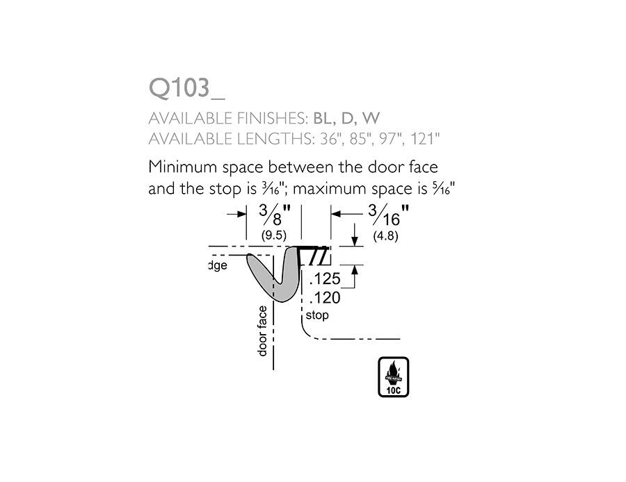 Pemko Q102_, Q103_ & Q106_ | Kerf-In Foam Weatherstrip