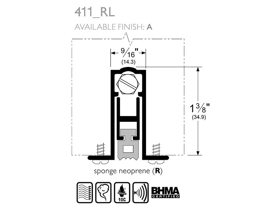 Pemko 411_NBL, 411_RL & 420_PKL | Automatic Door Bottoms