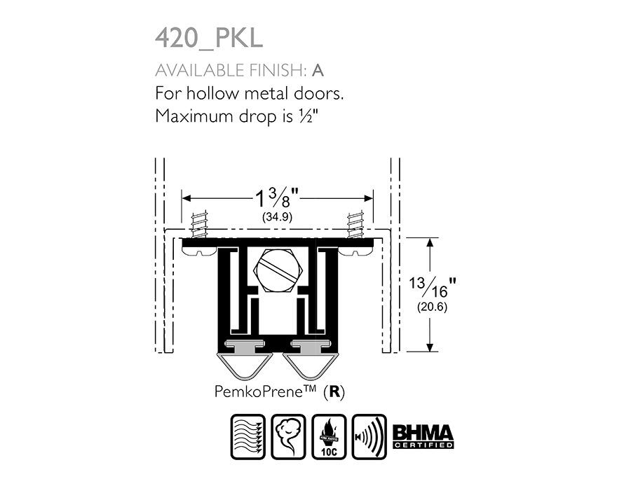 Pemko 411_NBL, 411_RL & 420_PKL | Automatic Door Bottoms