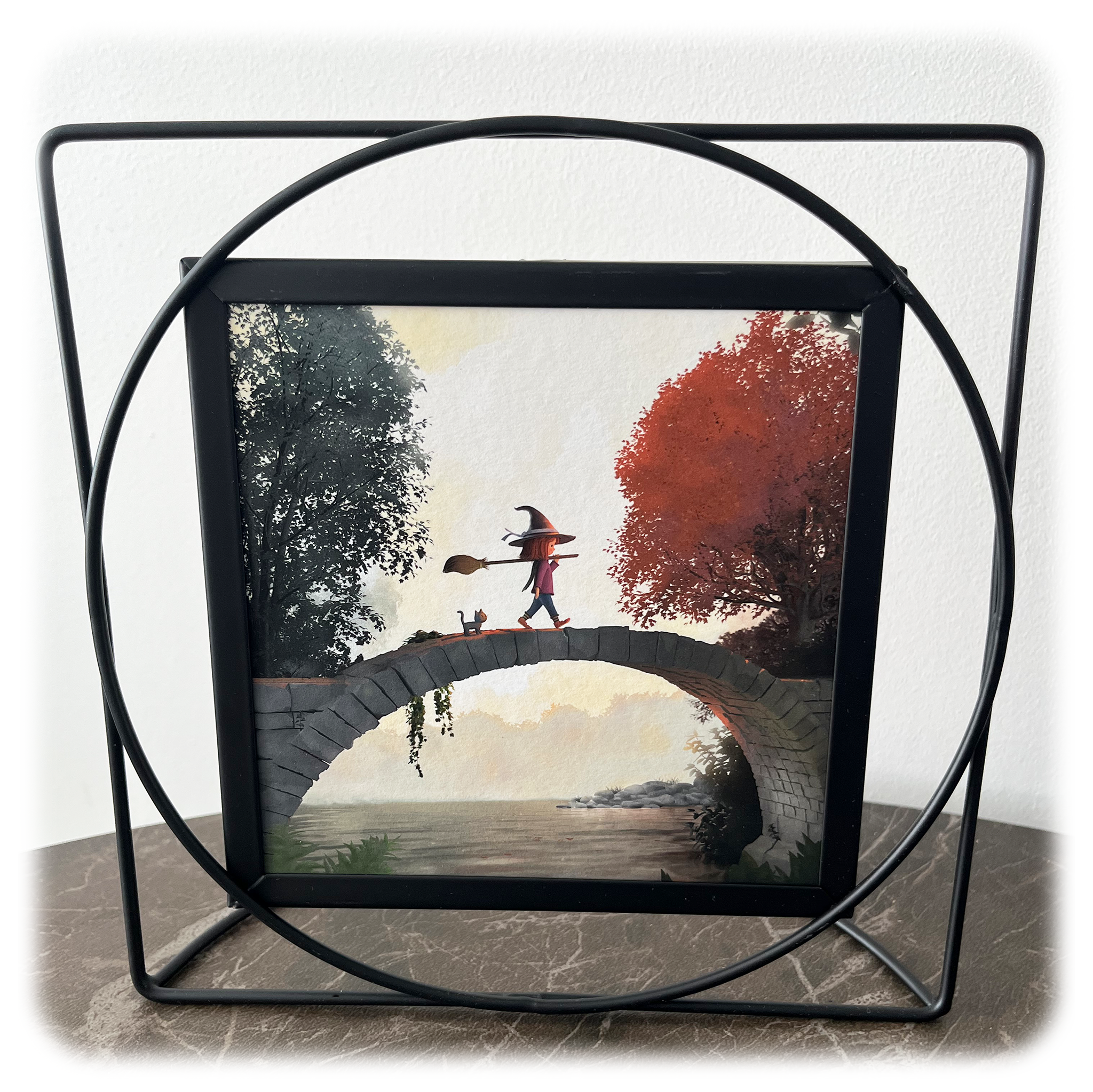 Framed 'Tolkien' Bridge Art | Hurst Green | Little Pendle Peg