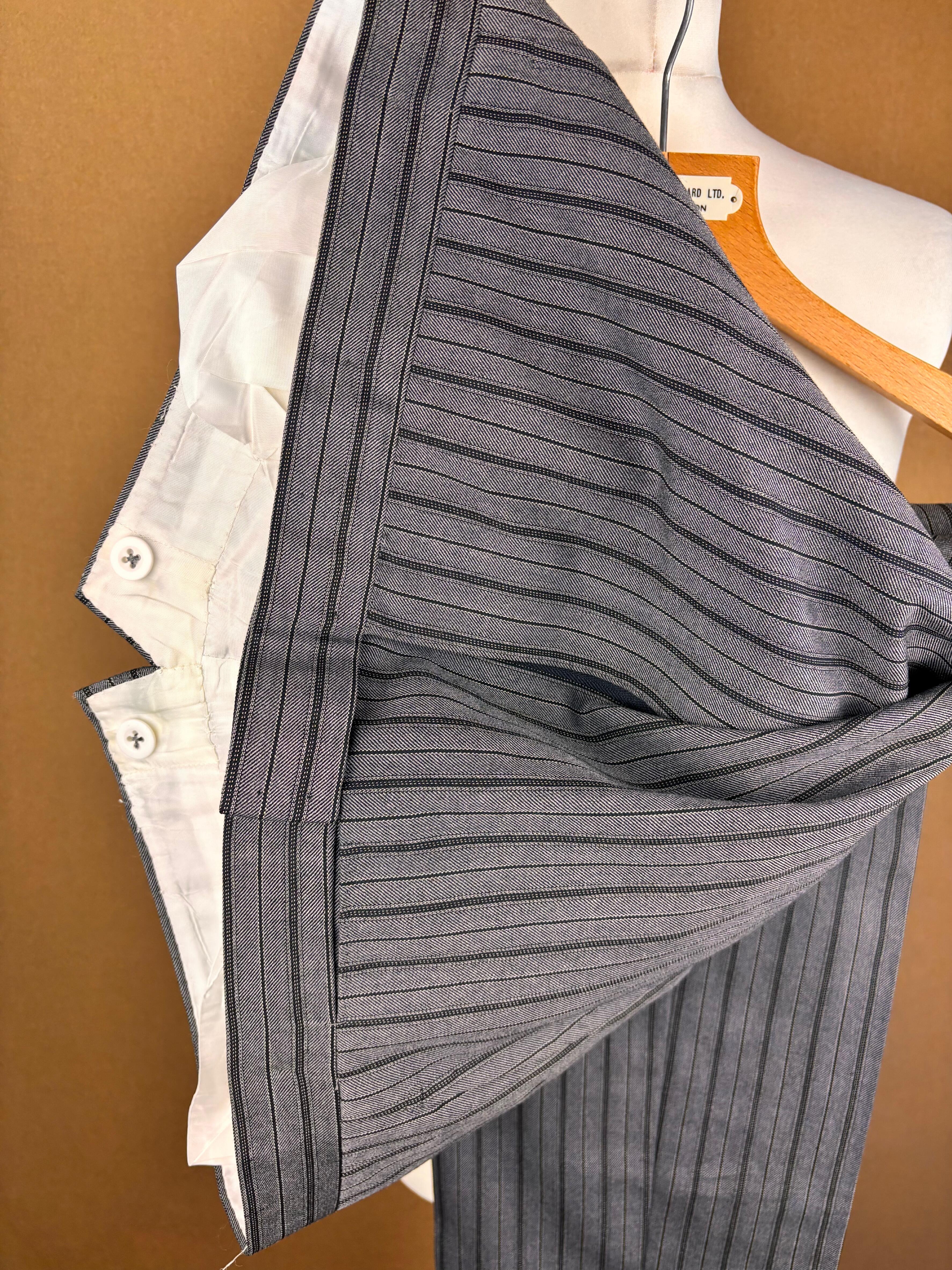 Flat fronted bespoke morning trousers size 40 42