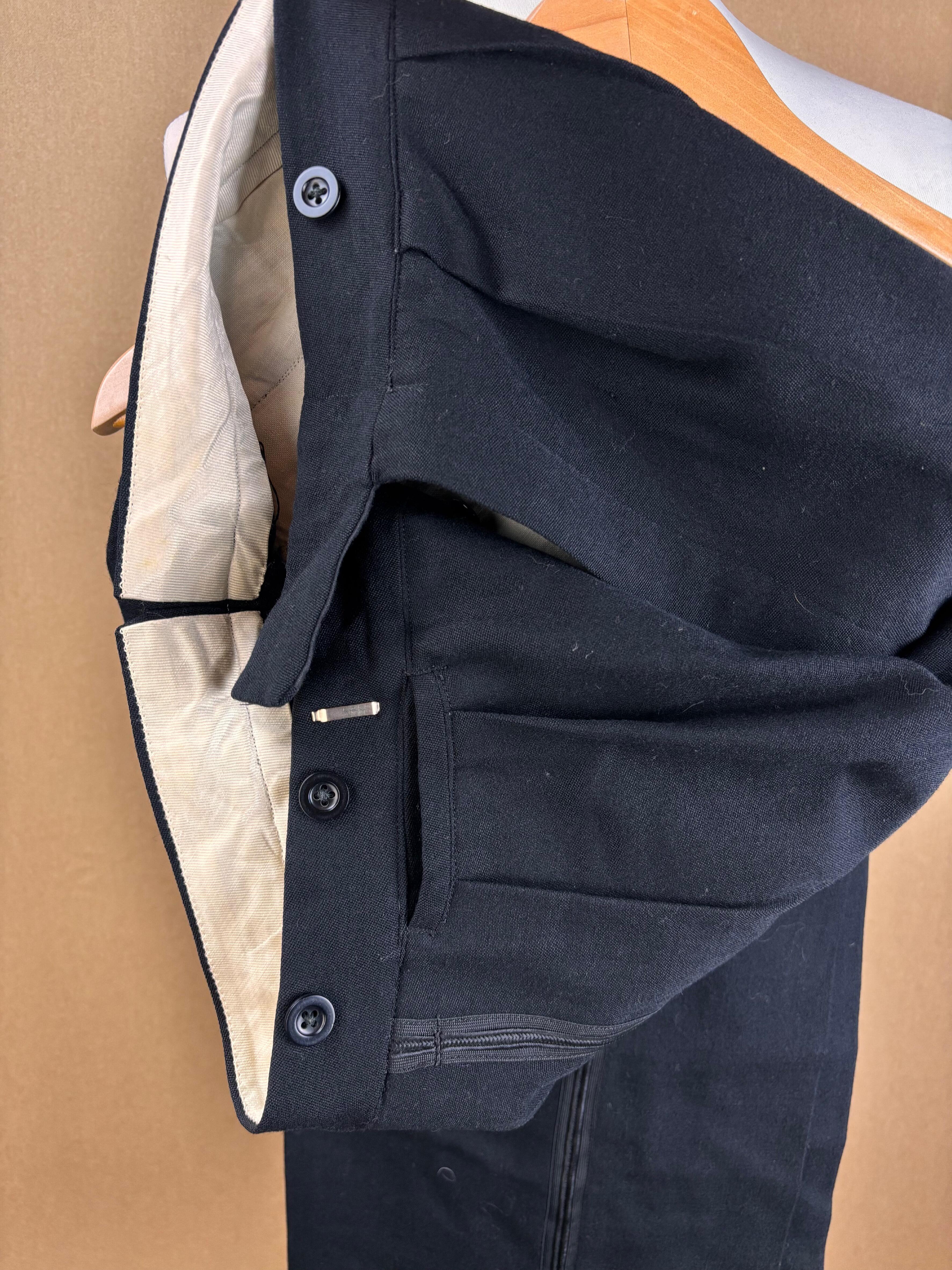 608 1940’s CC41 barathea dinner trousers size 34 short