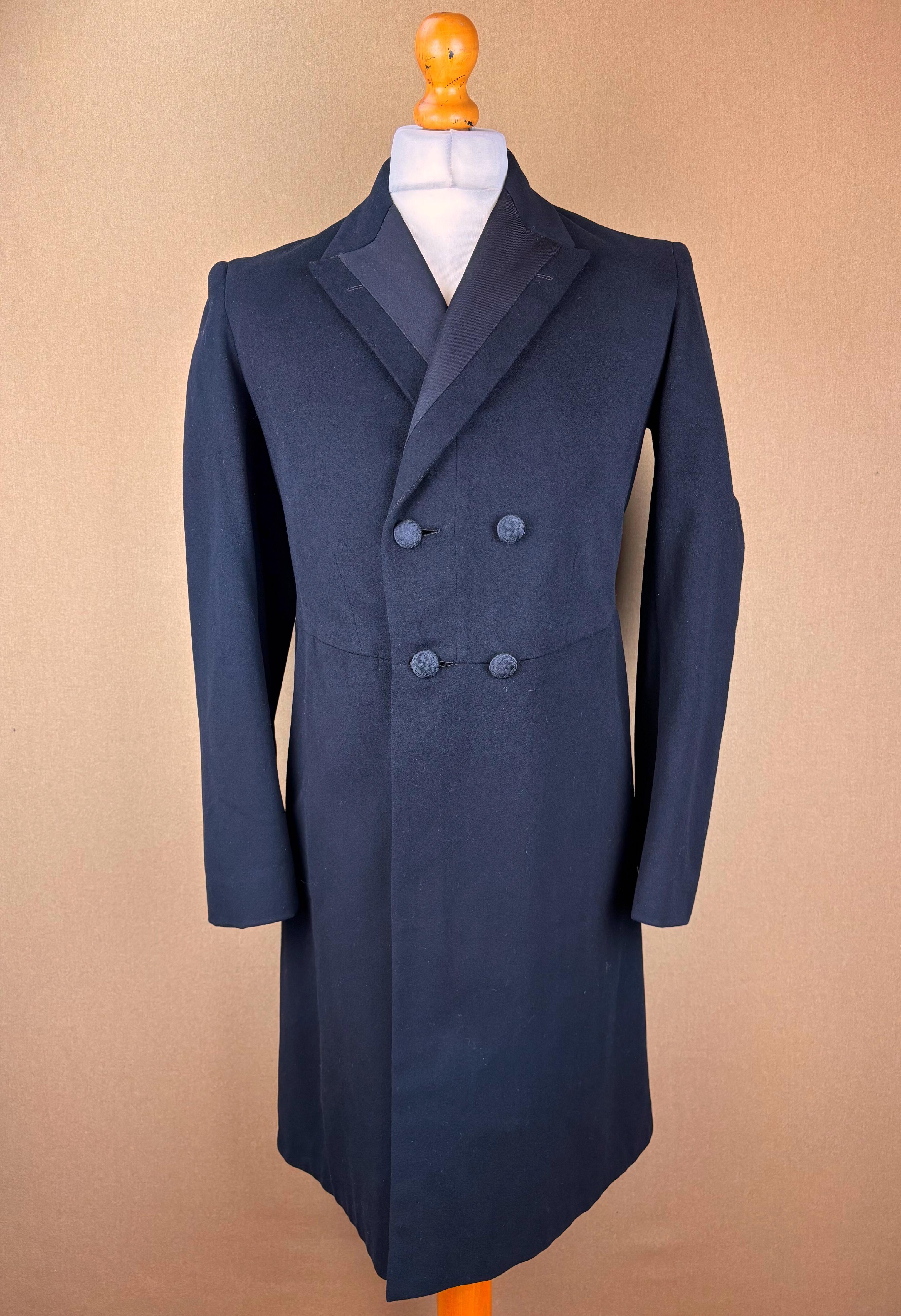 Victorian 4 button frock coat with inset lapels size 38 40