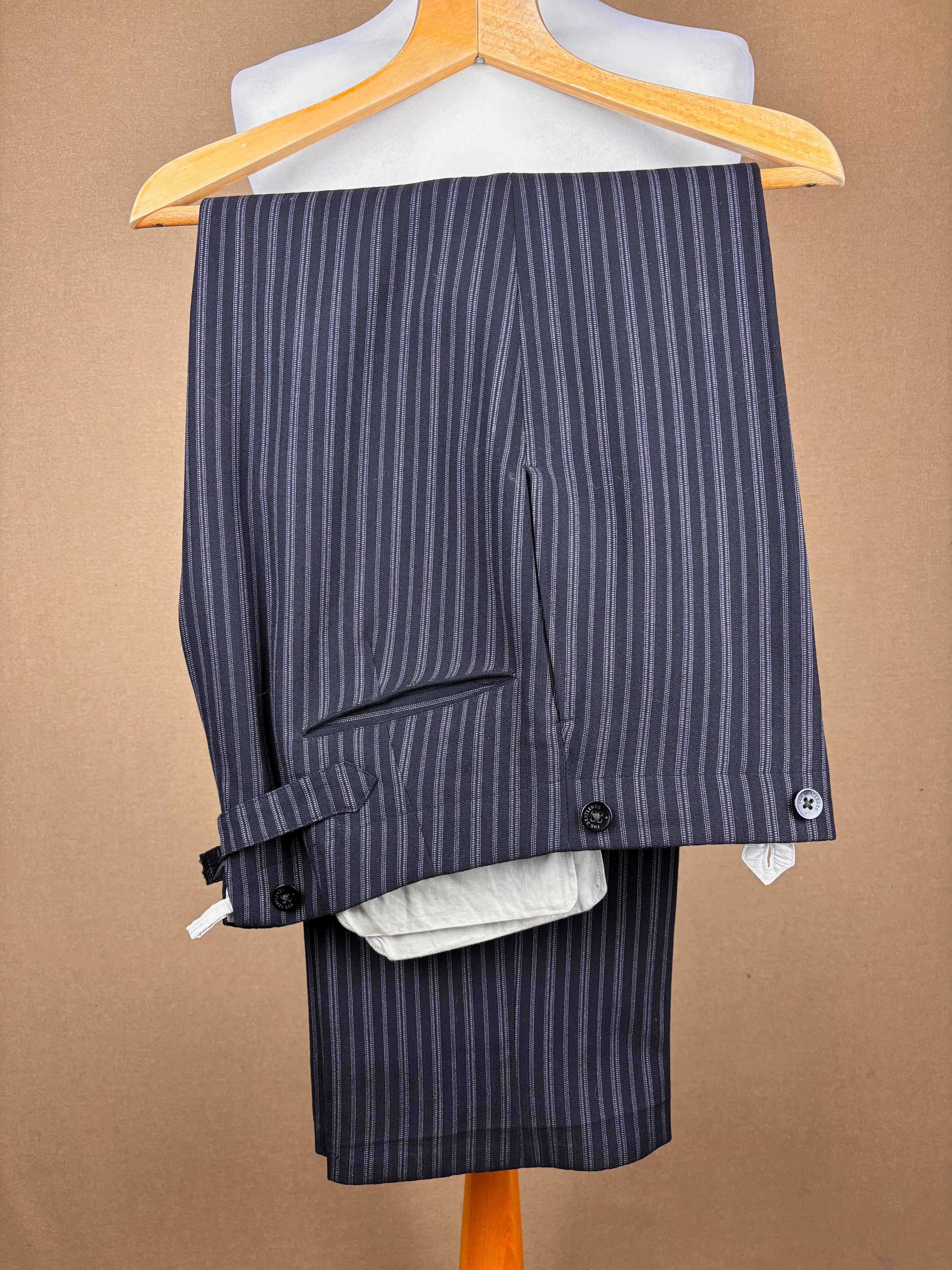 Edwardian flat fronted bespoke morning trousers size 40 short