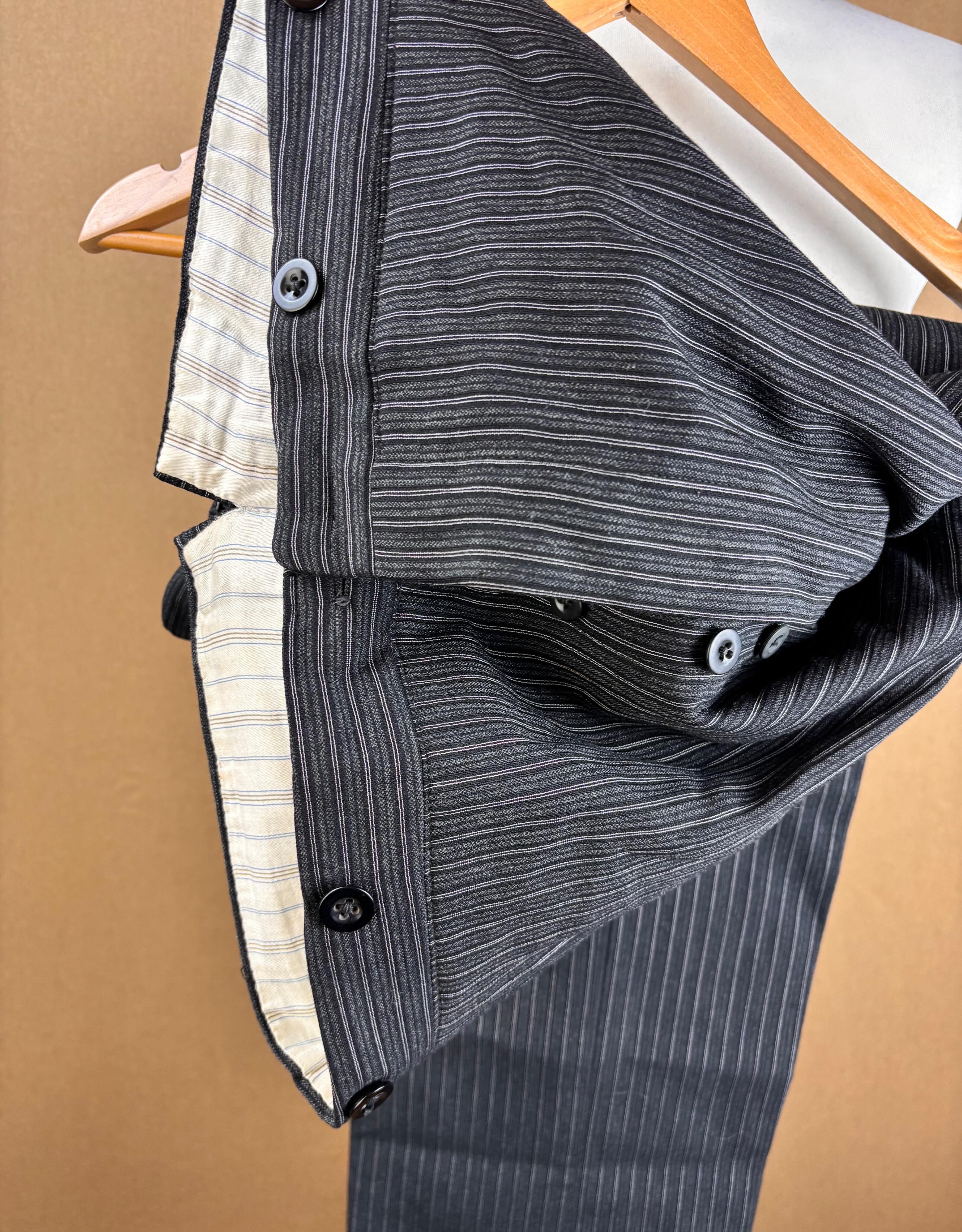 1920's flat fronted bespoke morning trousers size 34 reg