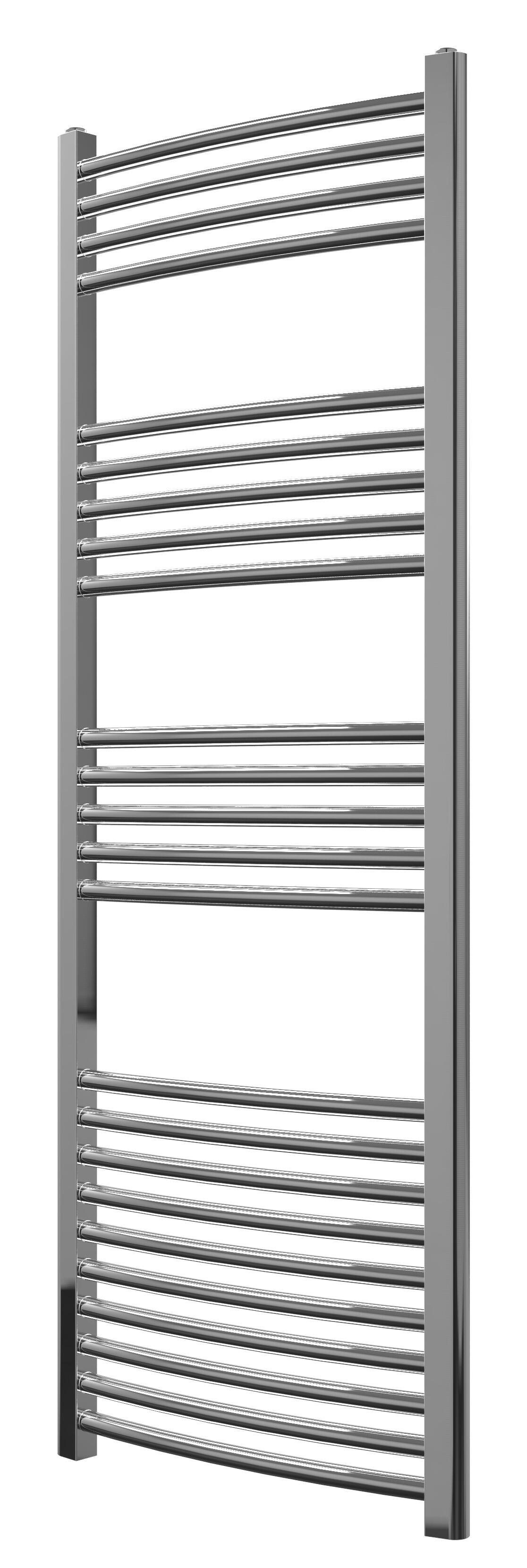 Chrome Curved Heated Towel Rail Radiator Extra High Heat Output - All ...