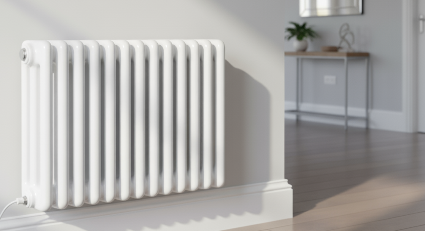 Traditional White Electric 3 Column Radiators 300mm high