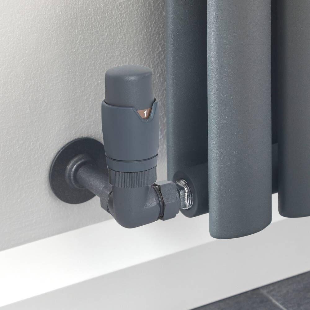 Anthracite Thermostatic Radiator TRV Valve Head Replacement M30 Universal