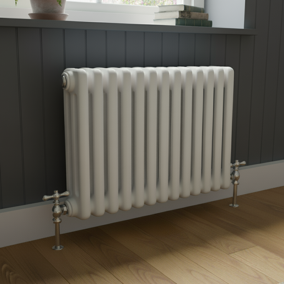 Traditional White 3 Column Radiators 300mm high