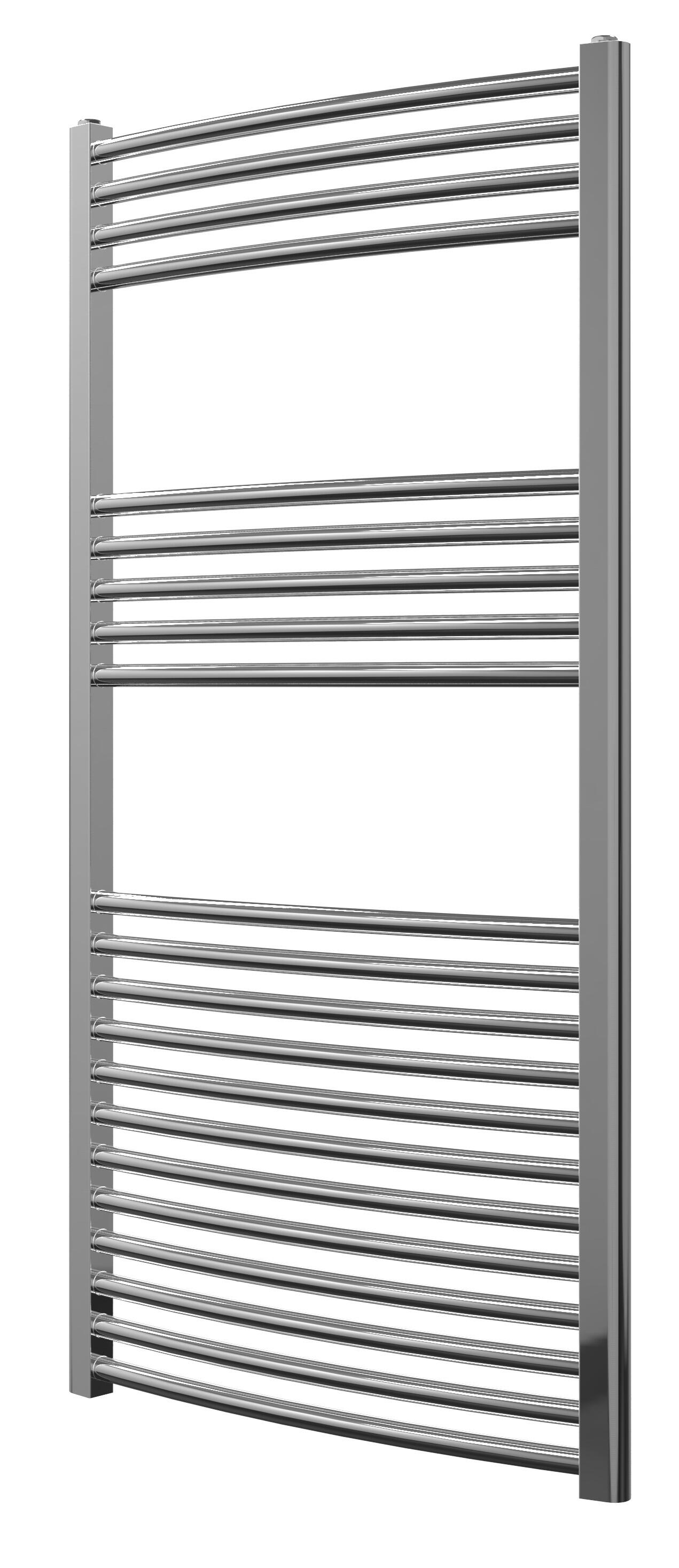 Chrome Curved Heated Towel Rail Radiator Extra High Heat Output - All ...