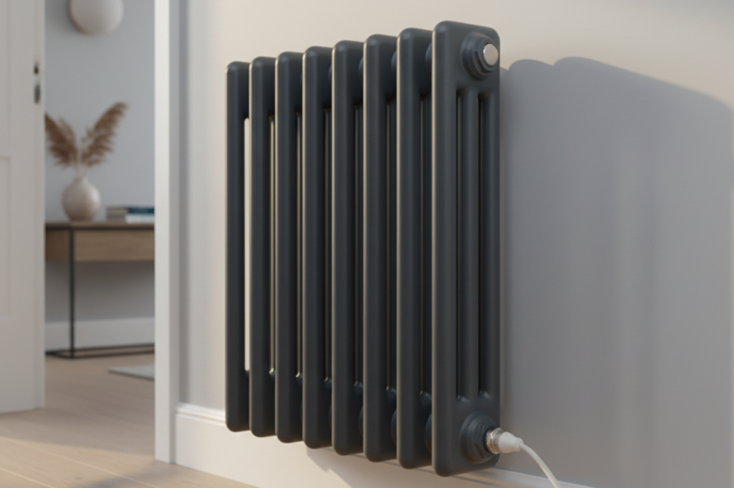 Electric Traditional Anthracite 3 Column Radiators 600mm high | Greened ...