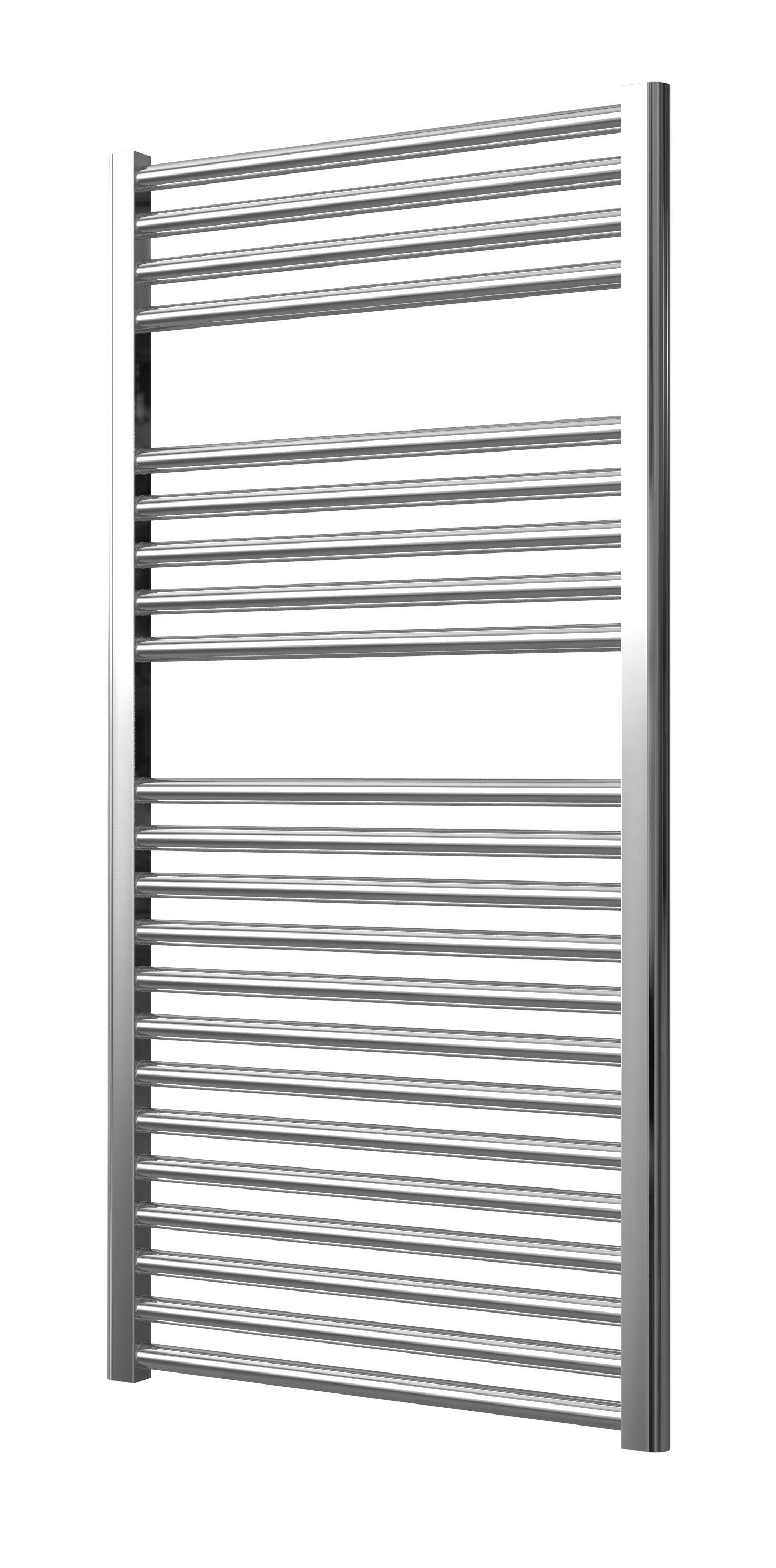 Chrome Flat Heated Towel Rail Radiator - Extra High Heat Output for ...