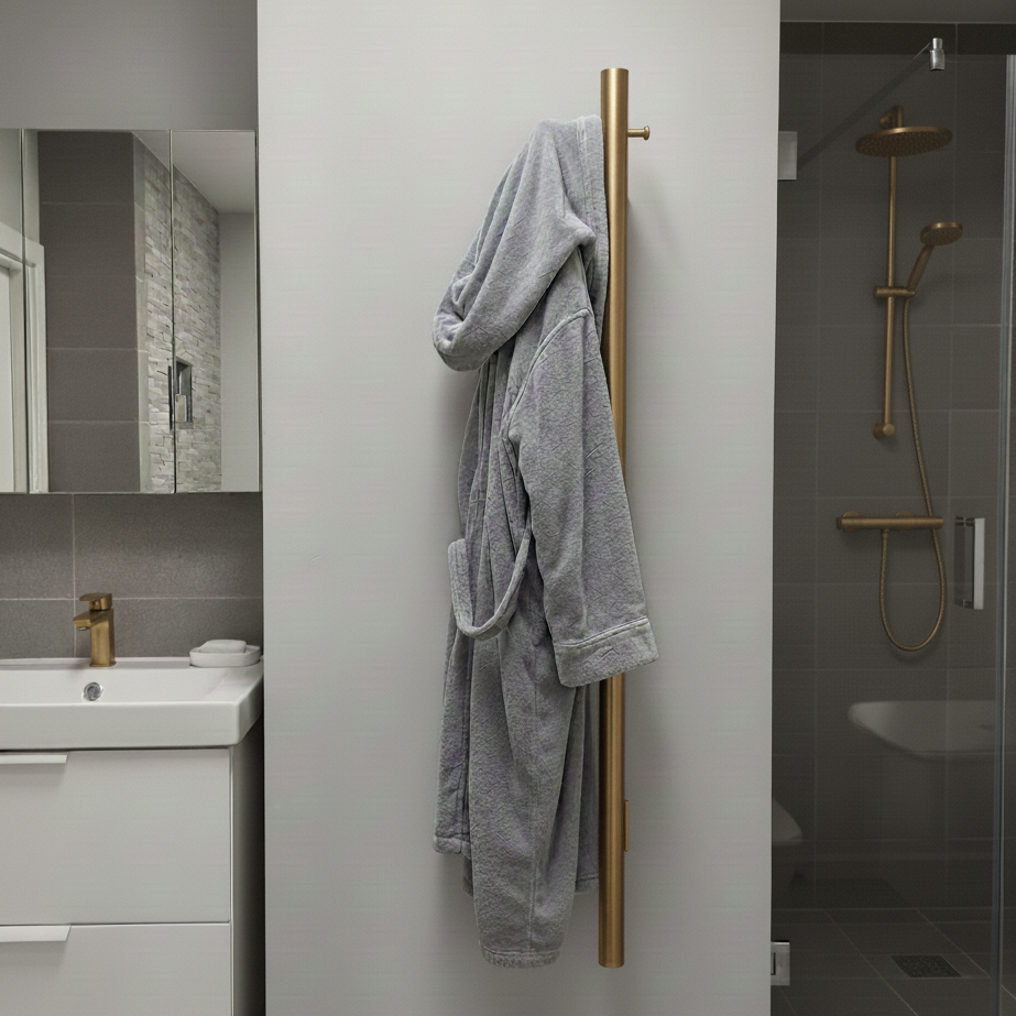 Tain Dry Electric Robe Towel Warmer Brushed Brass Stainless Steel ...
