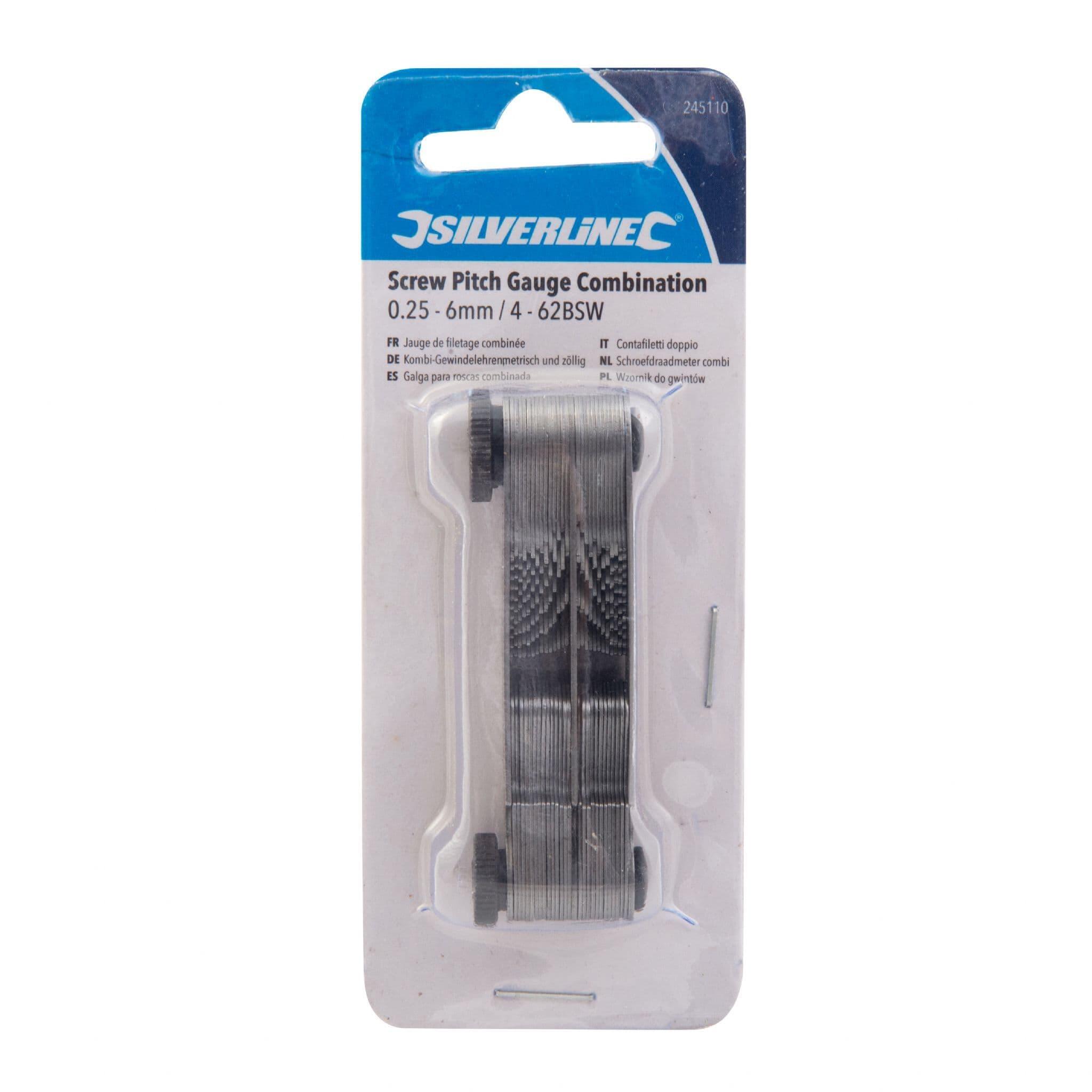 Silverline 245110 Screw Pitch Gauge Combination