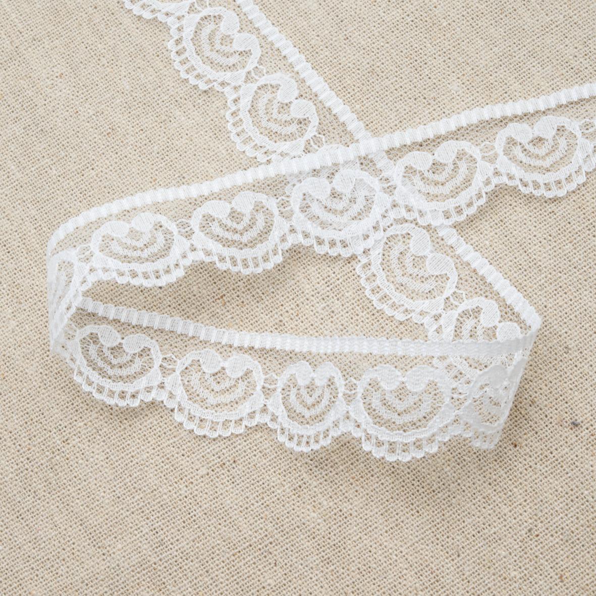 Nylon Lace Flat White 23mm x 25m NY707-WHT