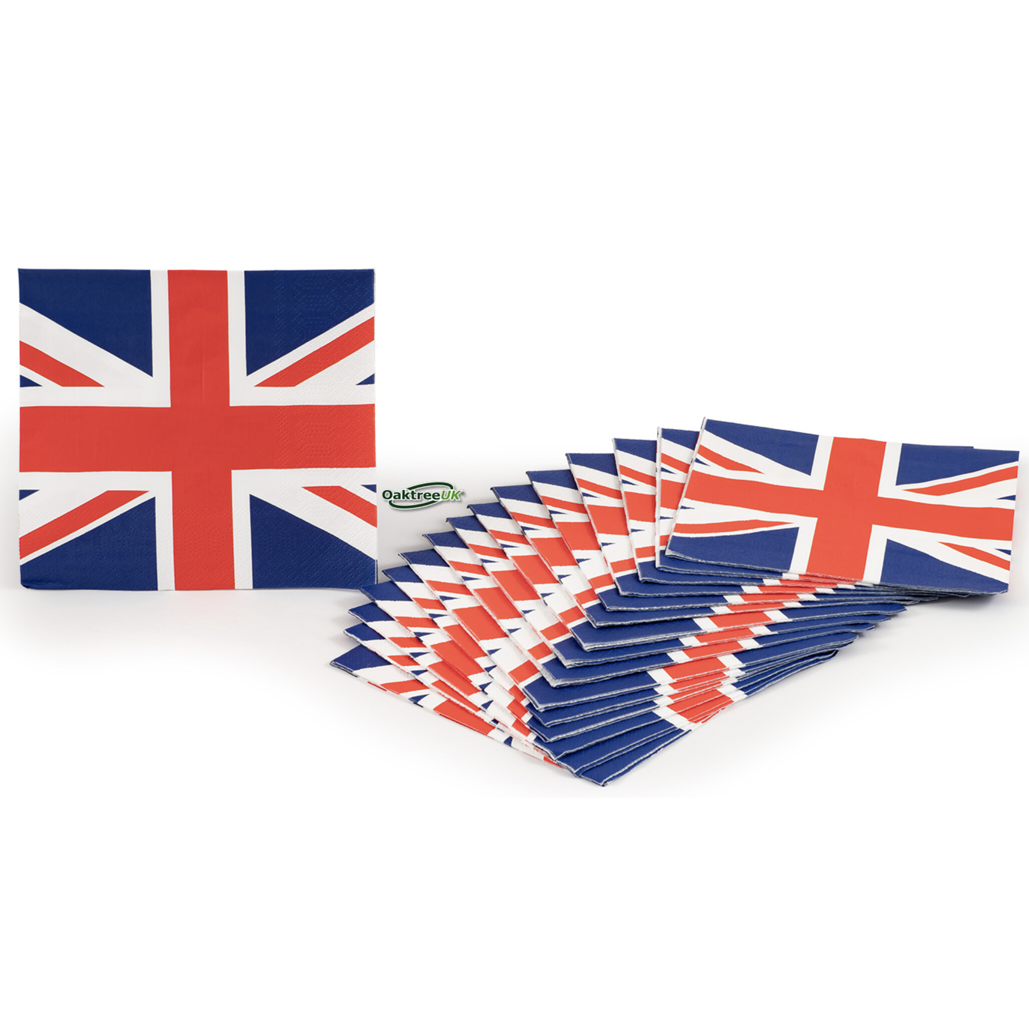 Union Jack Paper Napkins 3ply 33cm/Sq 16pcs OT636064