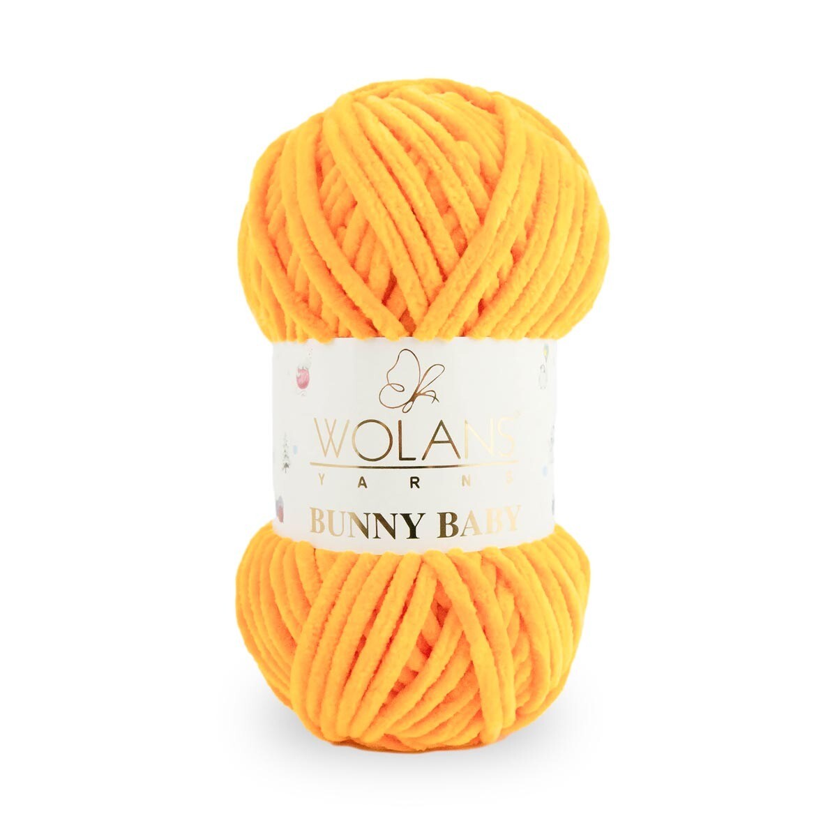 WY10025 Wolans Yarn Bunny Baby 100% Polyester 100g x 5 Balls Orange Wolans