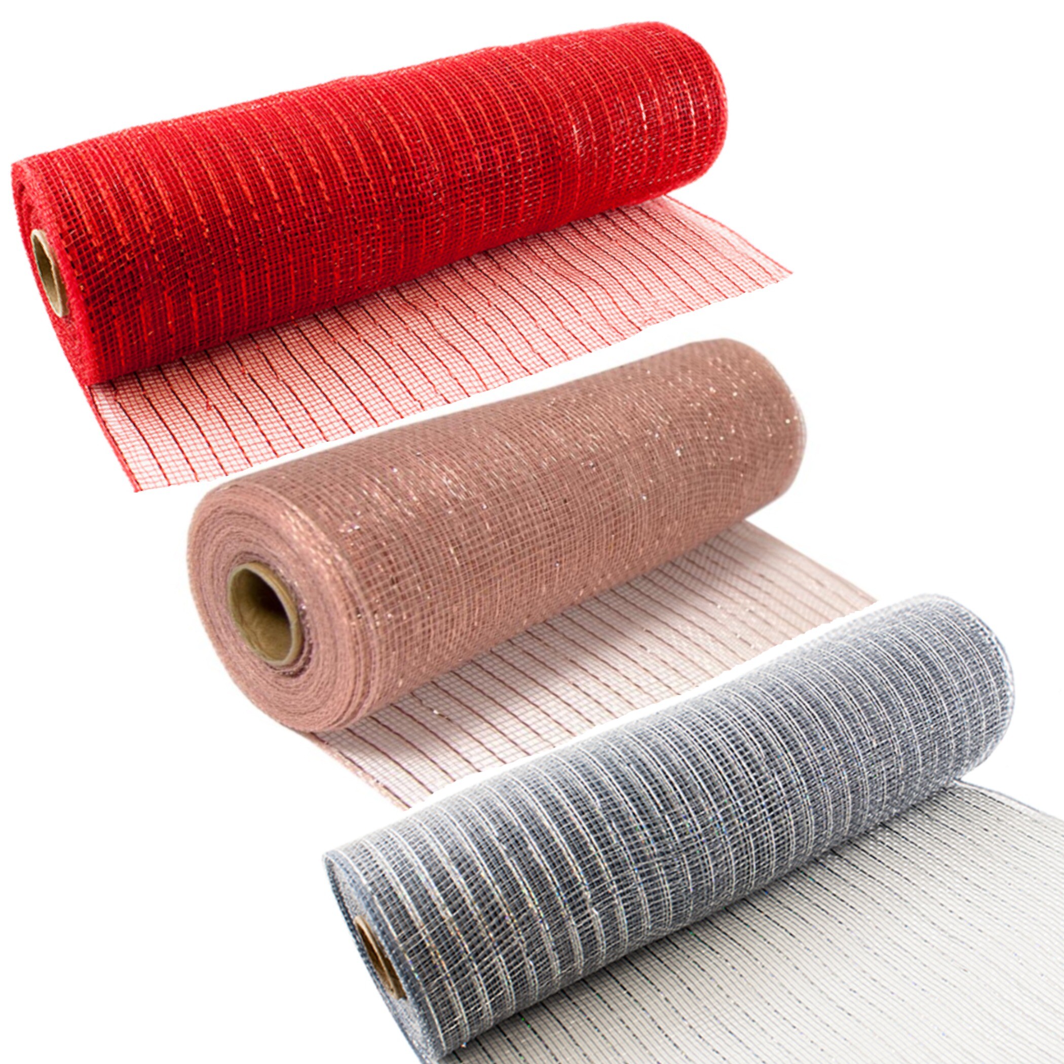 Oaktree Deco Mesh Metallic Bundle 25cm x 9.1m OTDM25M-BUNDLE