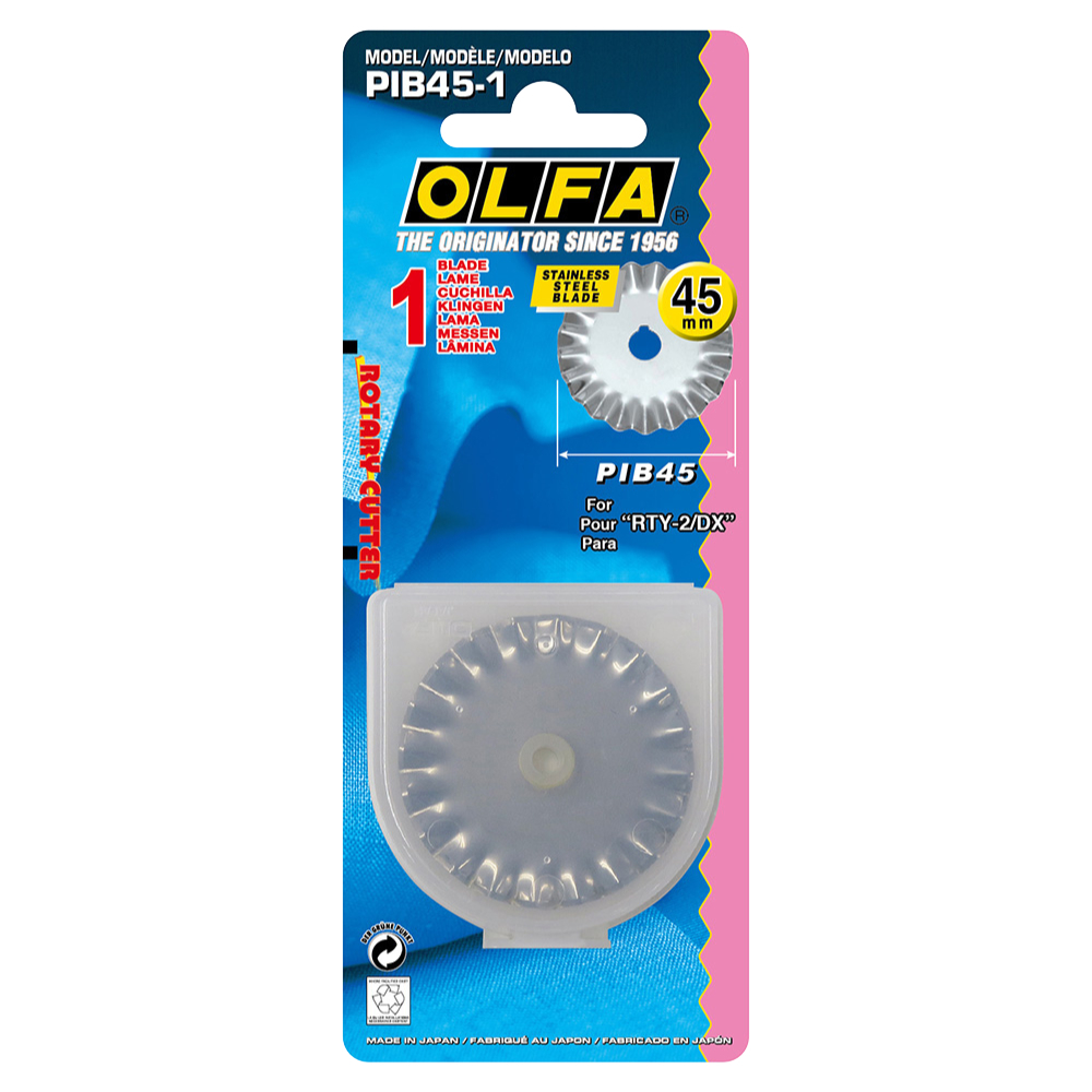 Rotary Cutter Blade - Pinking 45mm 1 pack PIB45-1 Olfa