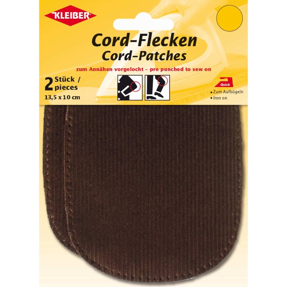 Cord Patches Iron On K390-03 Brown