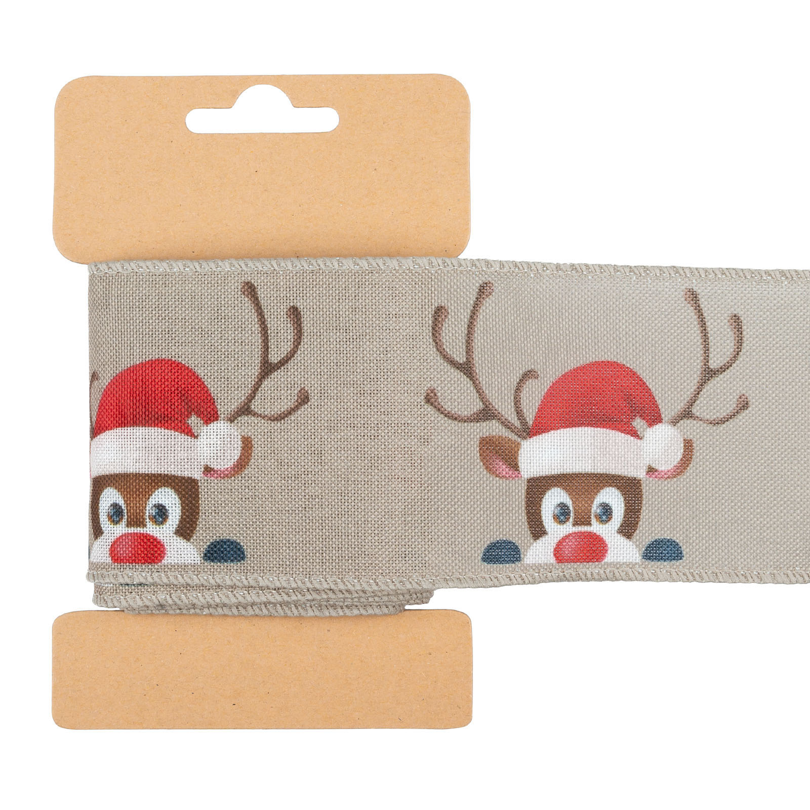 Reindeer Hat Wired Hank 63mm x 2.5y HWH24-63-01 wholesale ribbon