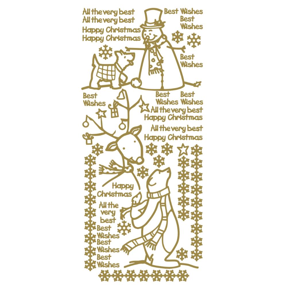 Christmas Sentiments/Snowman Etc Gold 10 Sheets 248300