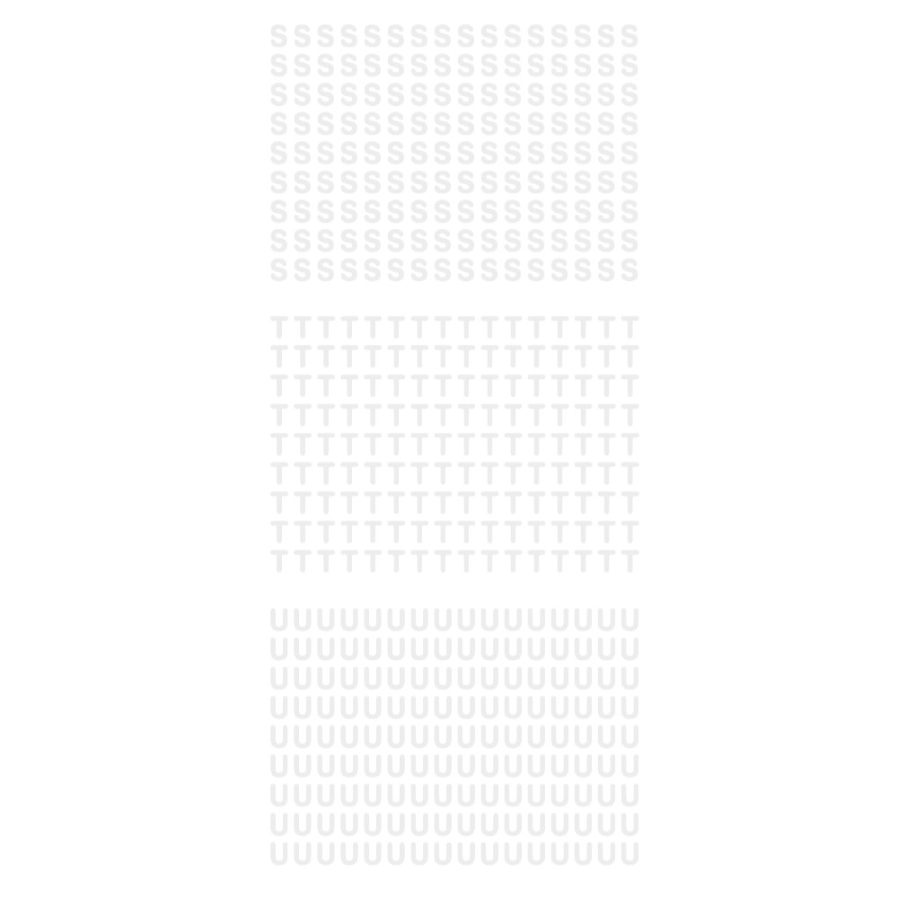 Alphabet STU White 10 Sheets 2.2430WW