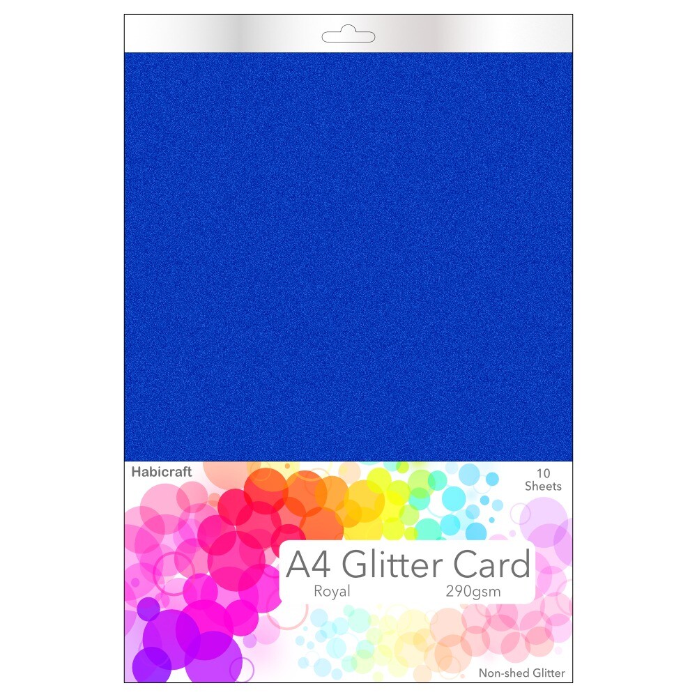 Royal Non-Shed Glitter Card 290gsm 10 Sheets A4 HGC09