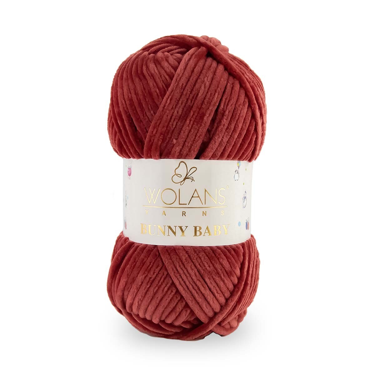WY10073 Wolans Yarn Bunny Baby 100% Polyester 100g x 5 Balls Dark Rose ...