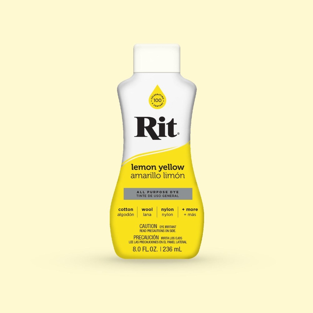 Rit Dye Liquid RITDL-01 Lemon Yellow 236ml Bottle